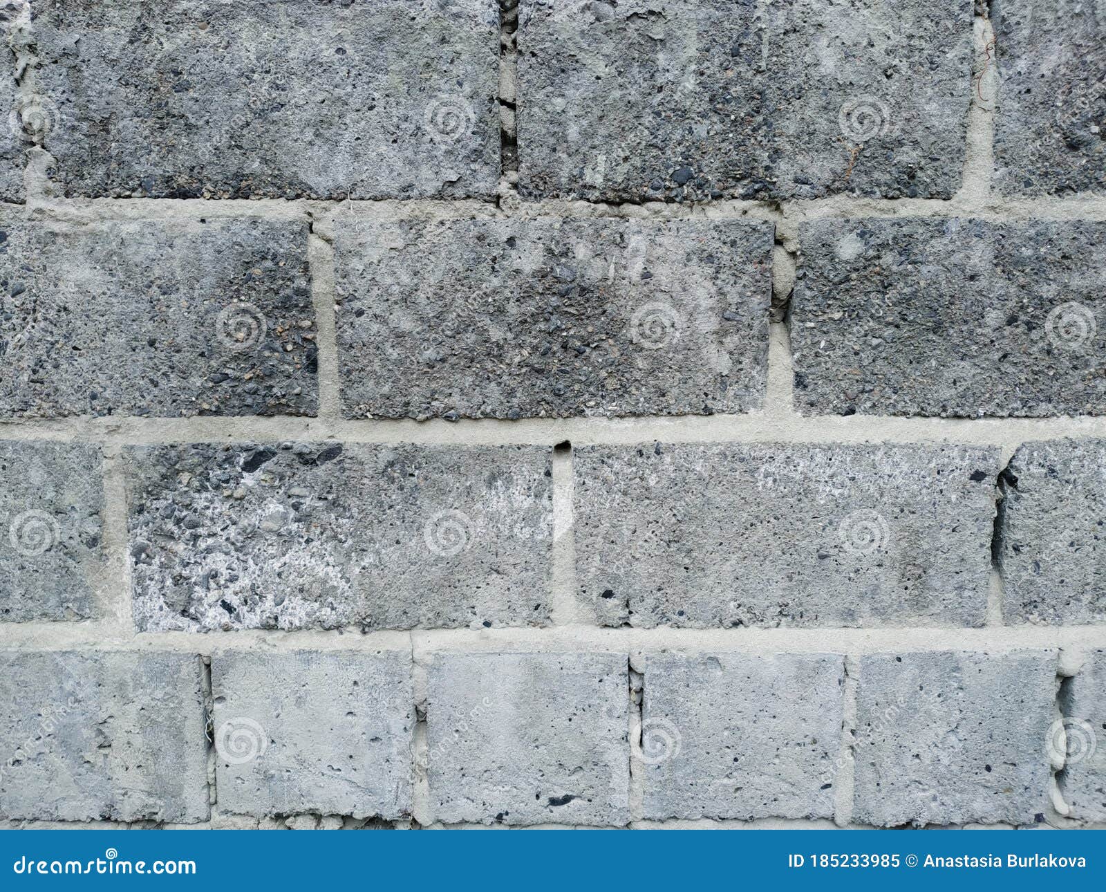 Cinder Block Wall Background, Brick Texture. Stock Image - Image of ...