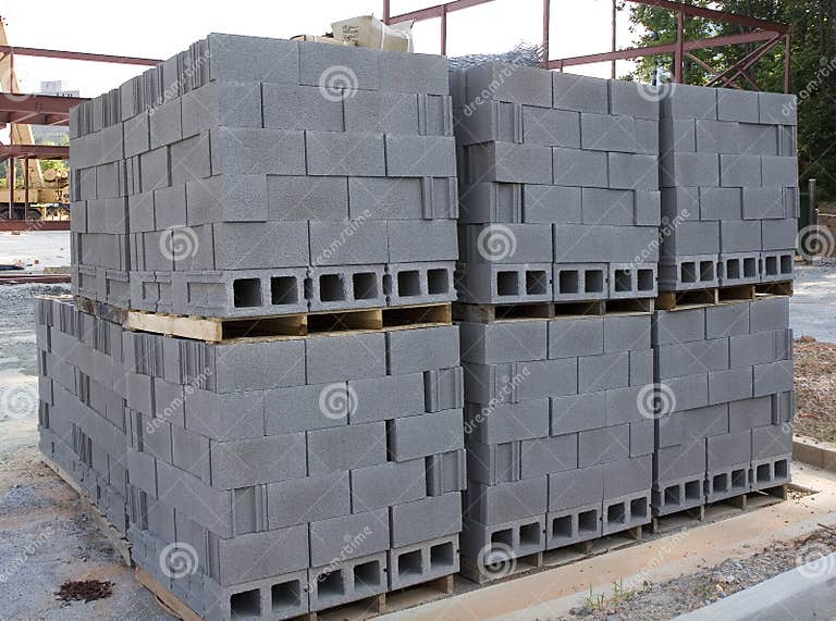 Cinder Blocks stock image. Image of work, concrete, cinder - 5758361