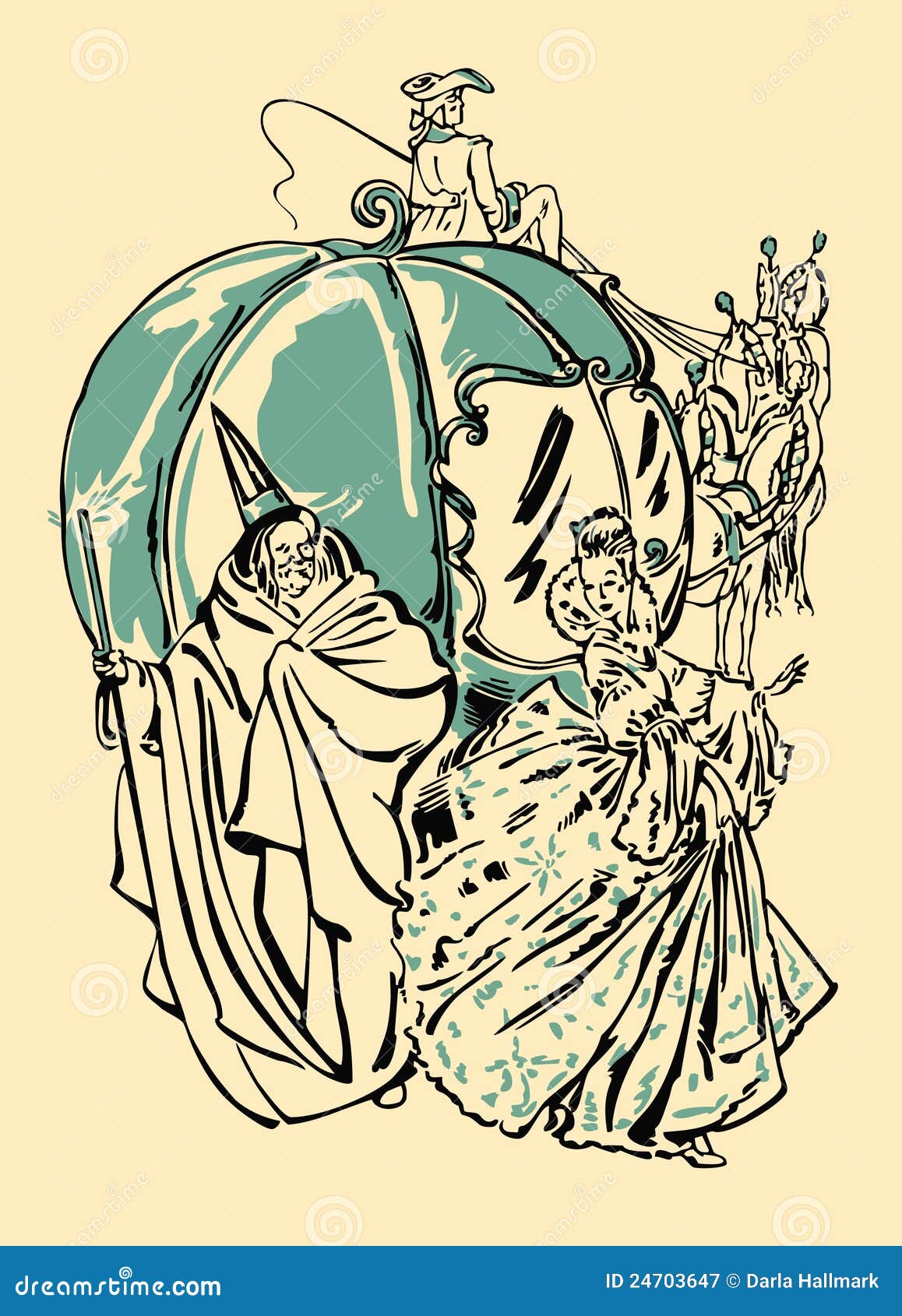 Cinderella stock vector. Illustration of fairy, drawing - 24703647