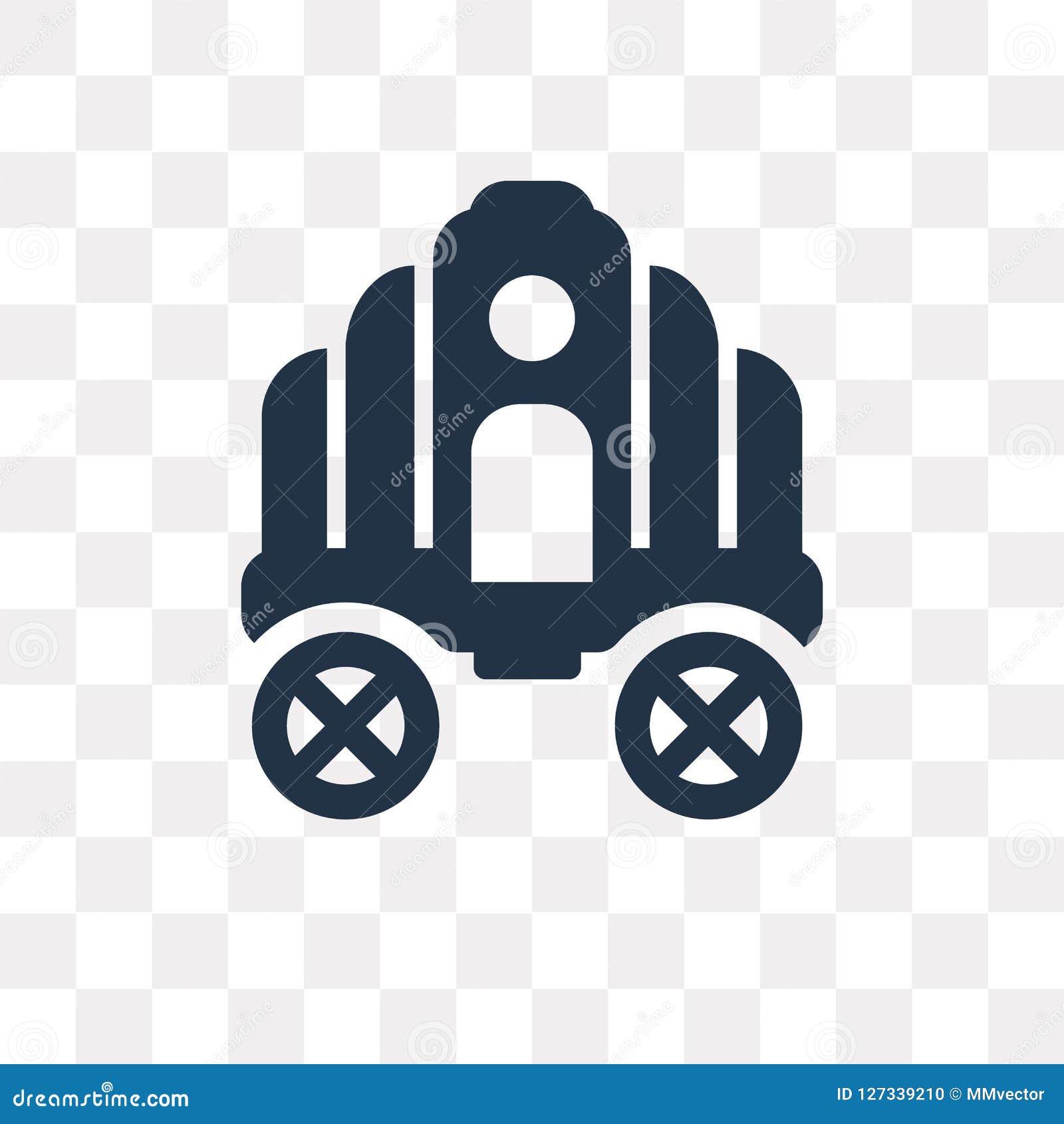 Cinderella Carriage Vector Icon Isolated on Transparent Background ...