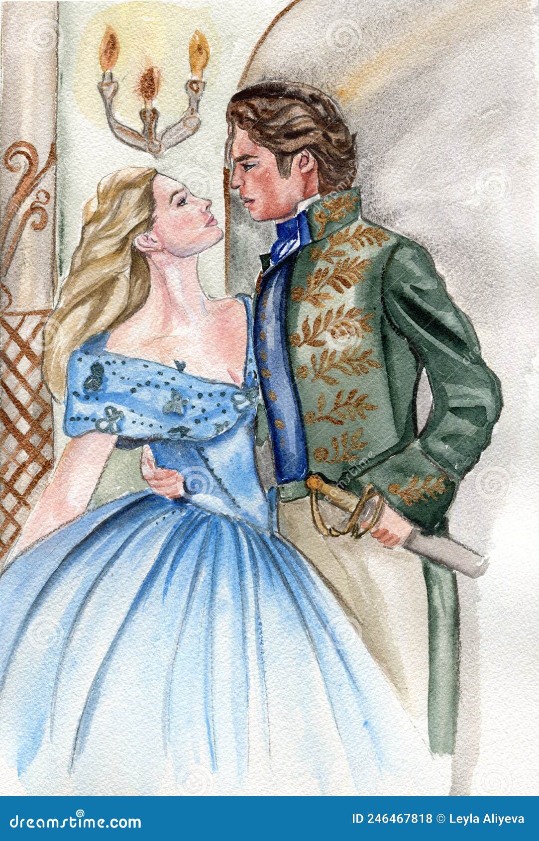 Cinderella Dancing at the Ball with the Prince Stock Vector ...