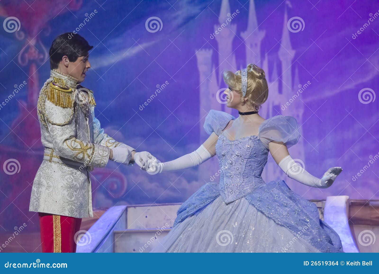 Cinderella Meeting Prince Charming Editorial Stock Image - Image of ...
