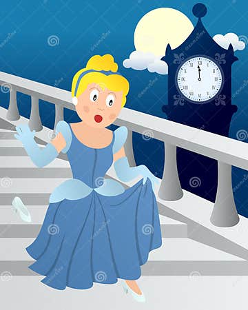 Cinderella at Midnight stock vector. Illustration of clouds - 24997910