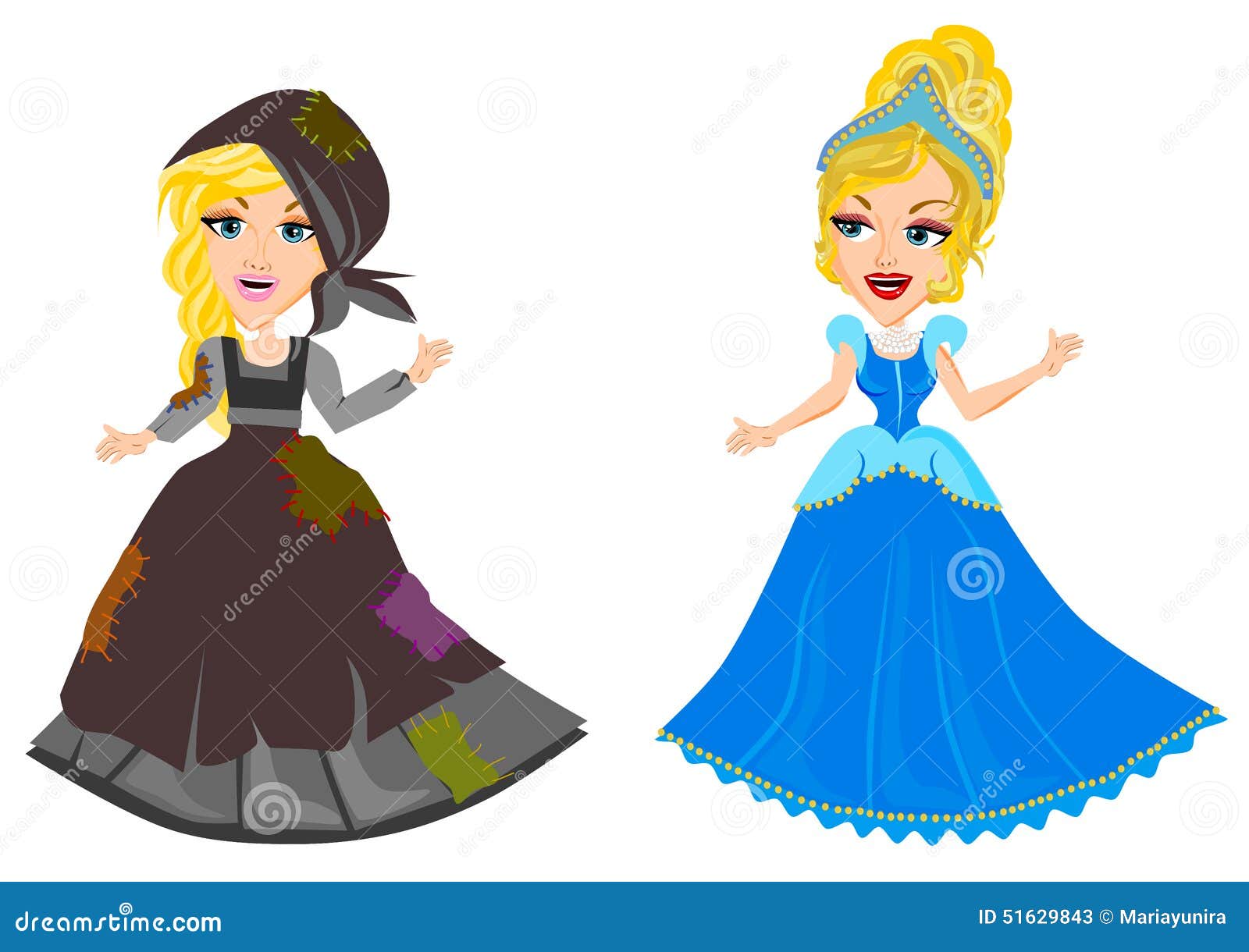 Cinderella stock illustration. Illustration of cartoon - 51629843