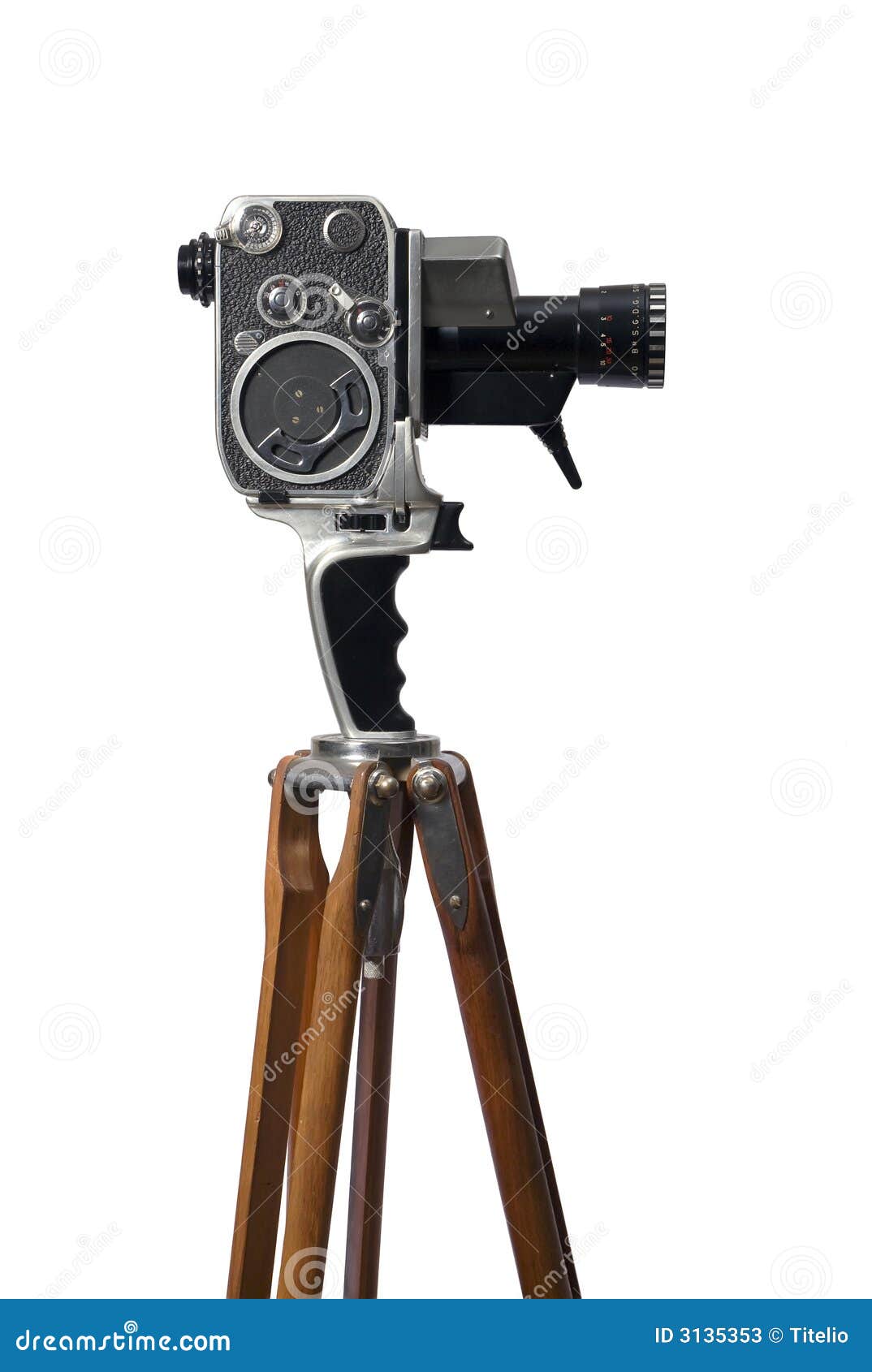 Cinecamera imagen de archivo. Imagen de blanco, foco, retro - 3135353