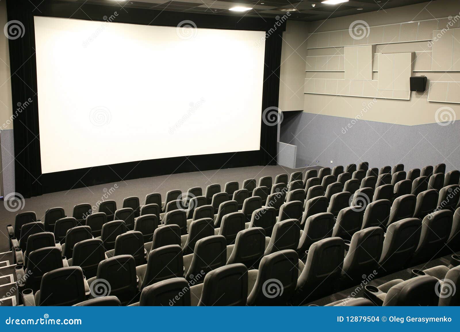 Cinema stock photo. Image of hall, plush, production - 12879504