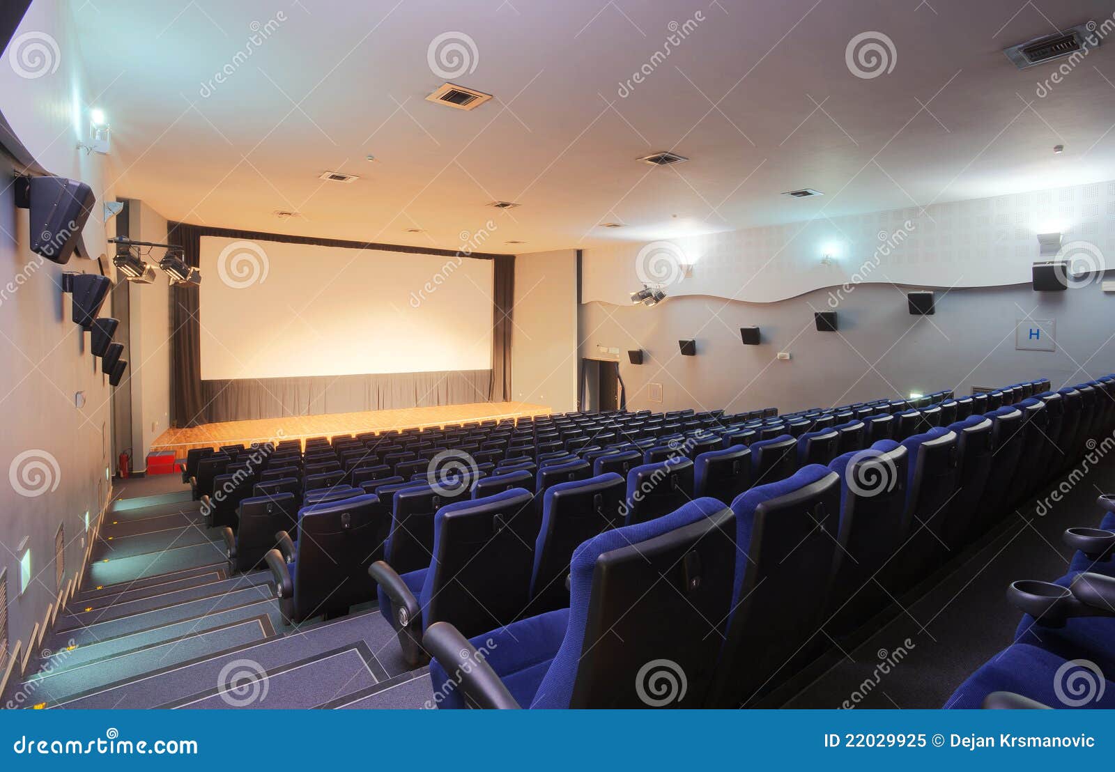 Cinema stock image. Image of lights, modern, armchairs - 22029925