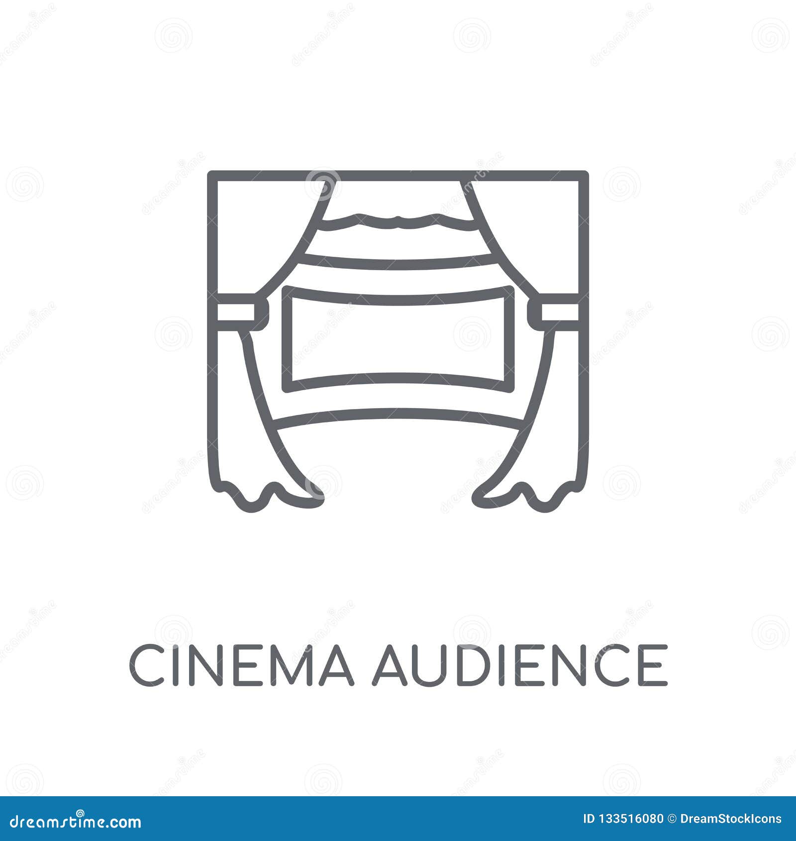 Cinema Audience Linear Icon. Modern Outline Cinema Audience Logo Stock ...