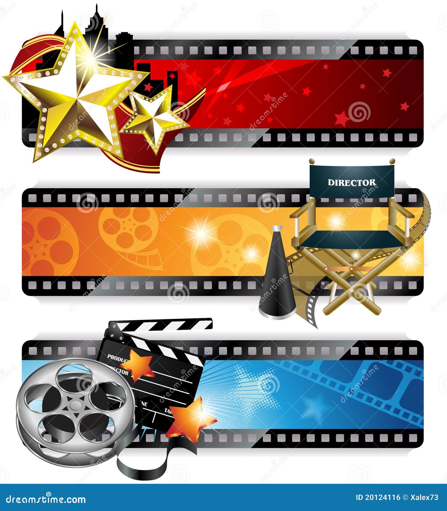 Cinema Banners stock vector. Illustration of film, academy - 20124116