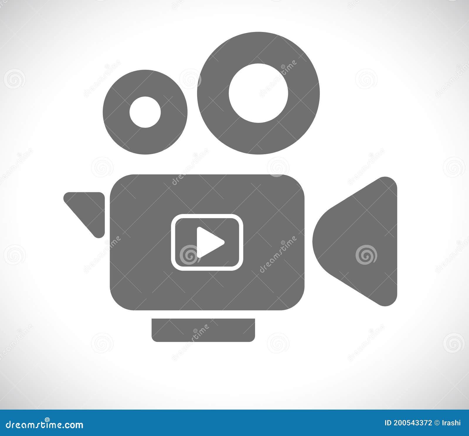 Cinema camera icon stock vector. Illustration of cinema - 200543372