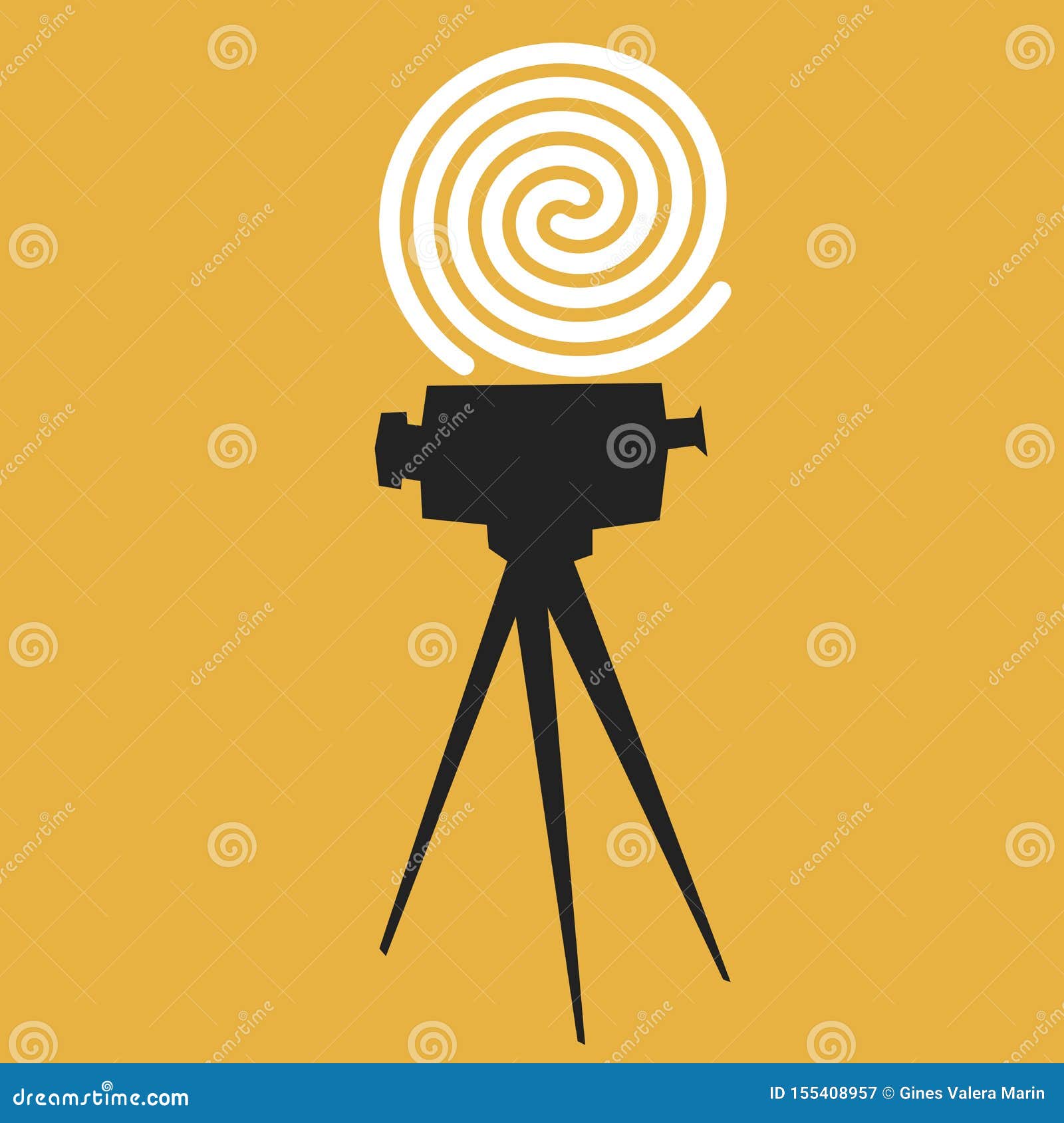 Cinema Camera Icon in Flat and Simple Style. Stock Vector ...