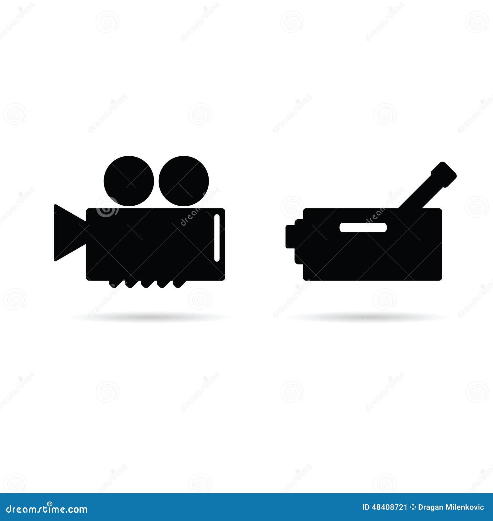 Cinema Camera Icon Illustration Stock Vector - Illustration of retro ...