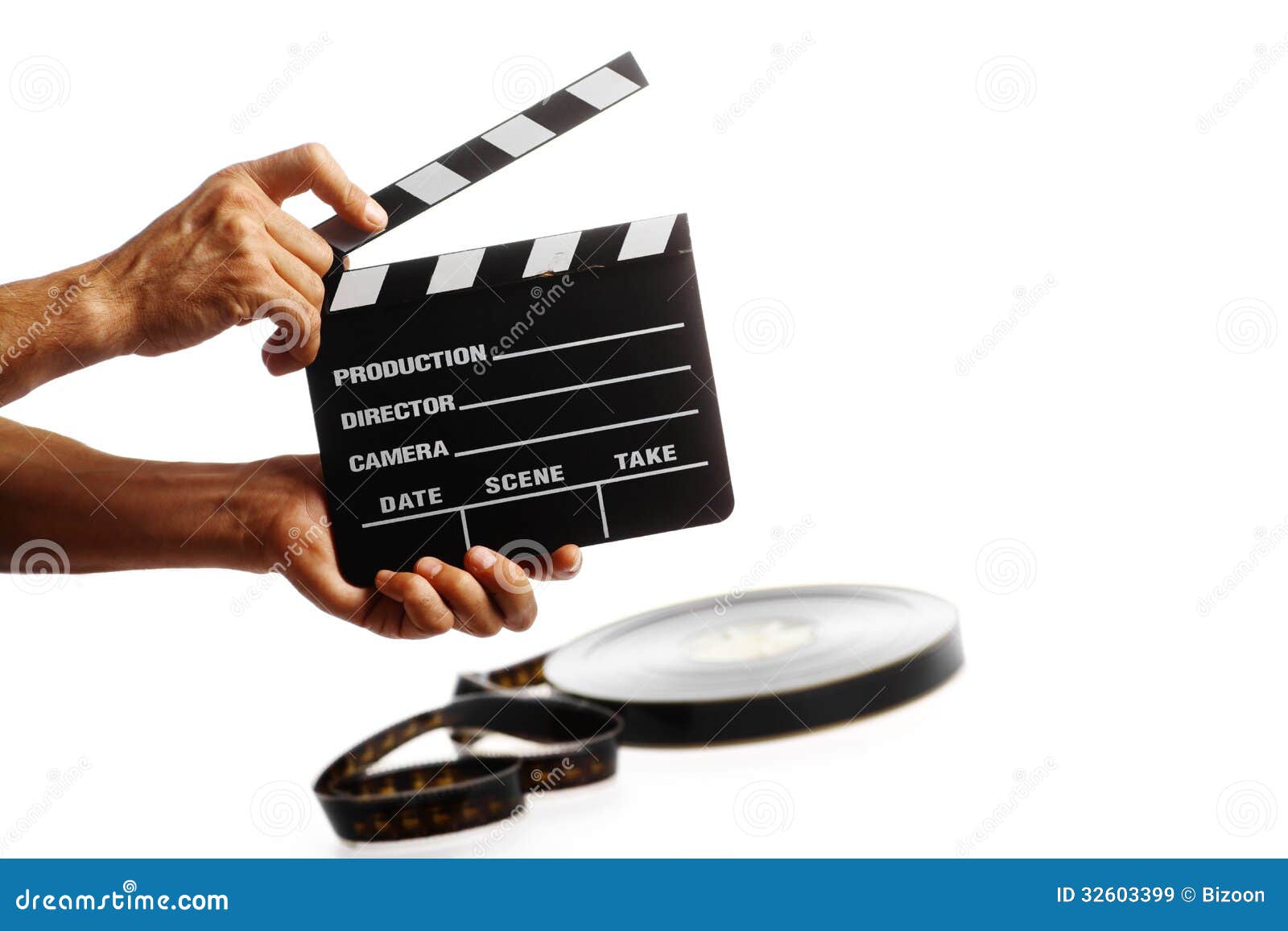 Cinema clap stock image. Image of motion, isolated, acting - 32603399