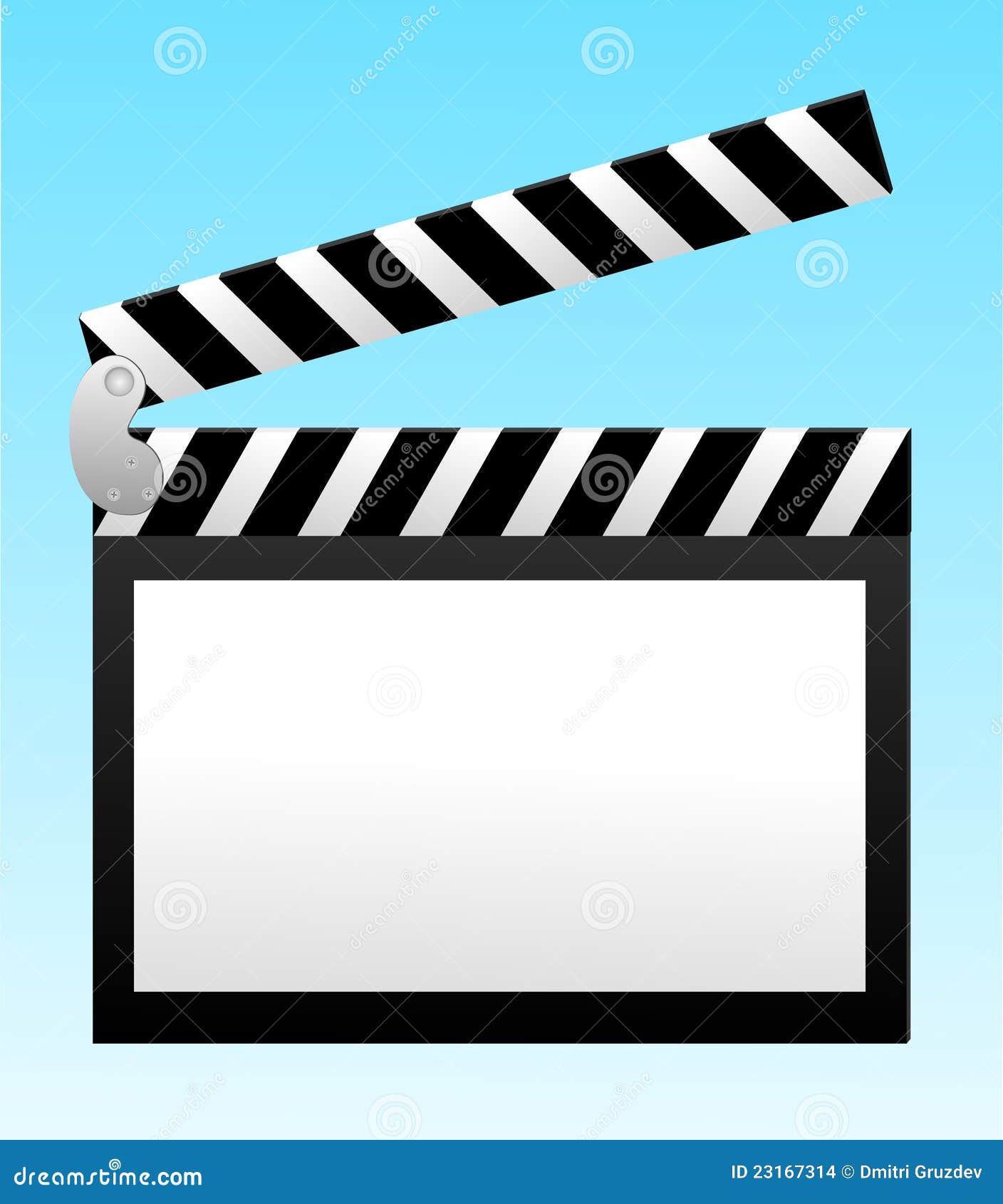 3d Cinema Clapper Board And Popcorn On Theater Seat. Royalty-Free ...