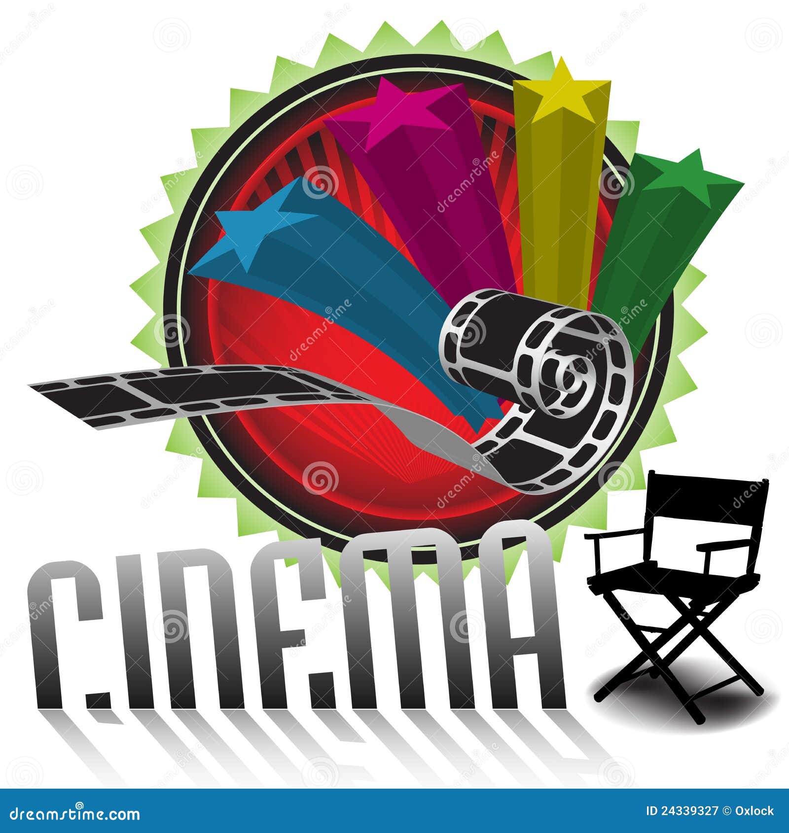 Cinema design stock vector. Illustration of design, cameraman - 24339327