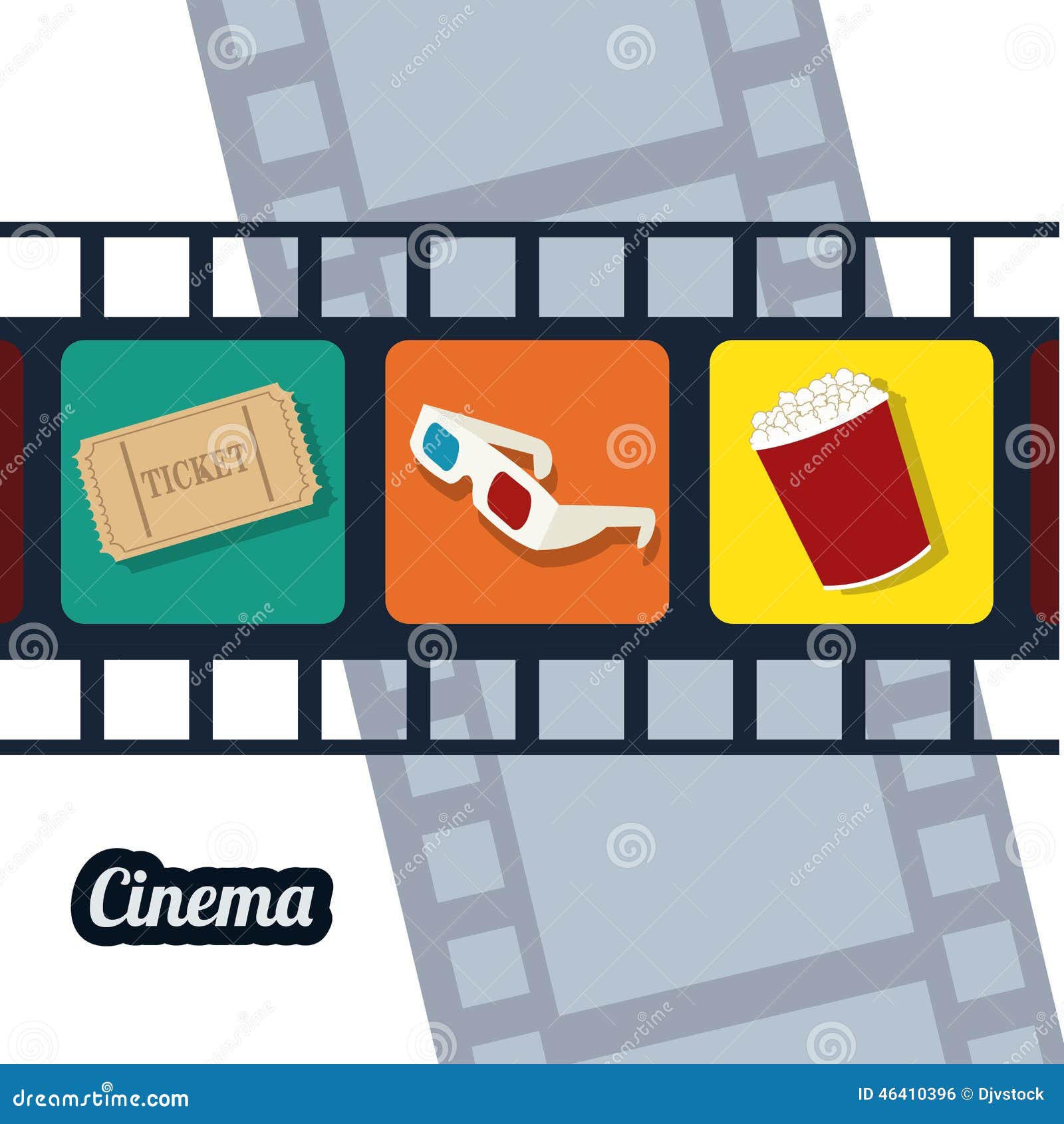 Cinema design stock vector. Illustration of video, cinematograph - 46410396