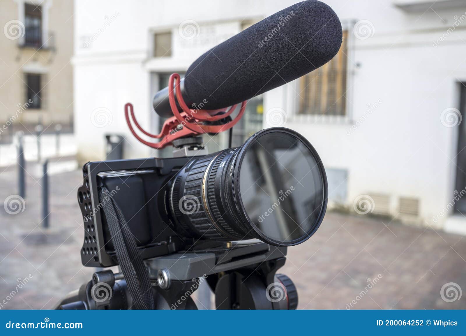 Cinema Digital Camera Taking Video on Urban Spot Stock Photo - Image of ...