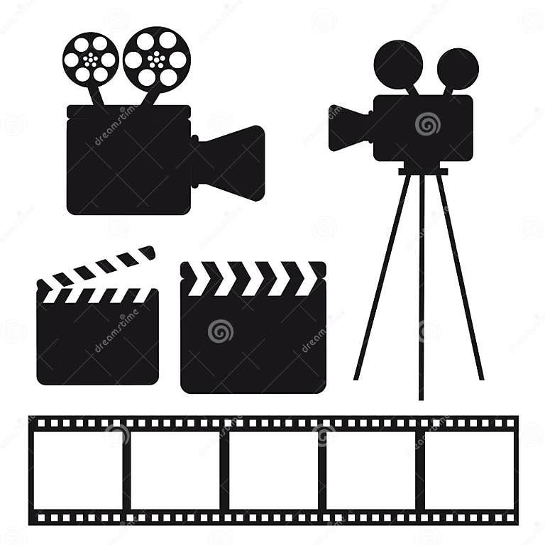 Cinema elements stock vector. Illustration of movie, show - 22337060
