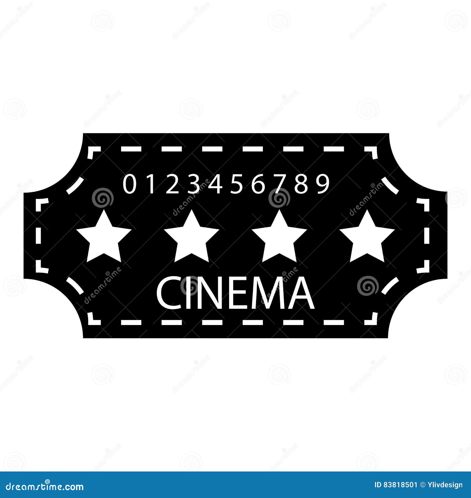 Cinema Emblem Icon, Simple Style Stock Vector - Illustration of series ...
