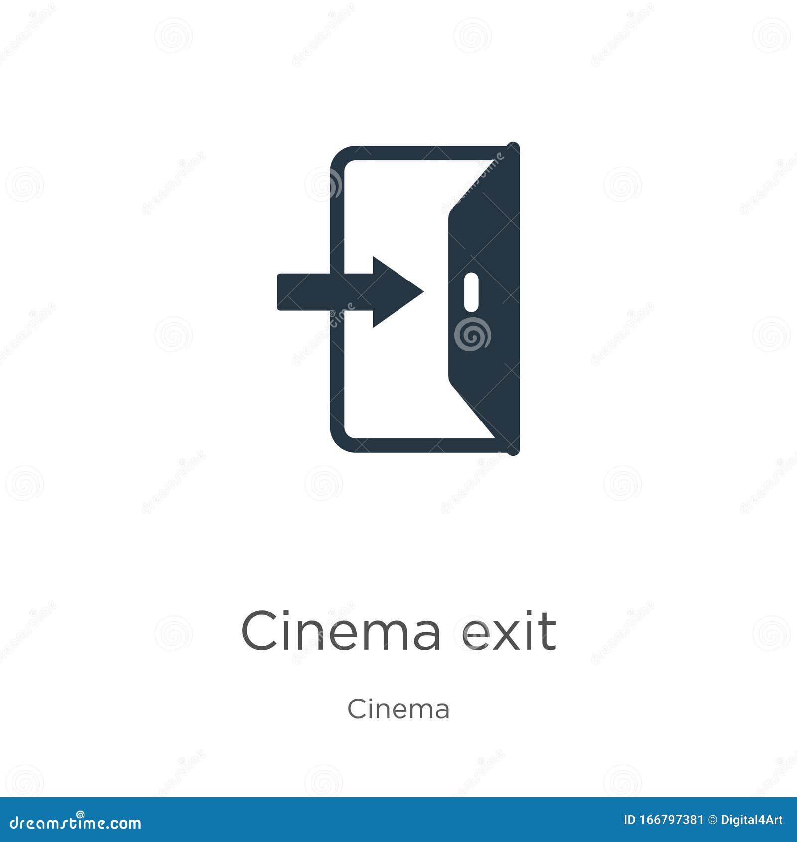 Cinema Exit Icon Vector. Trendy Flat Cinema Exit Icon from Cinema ...
