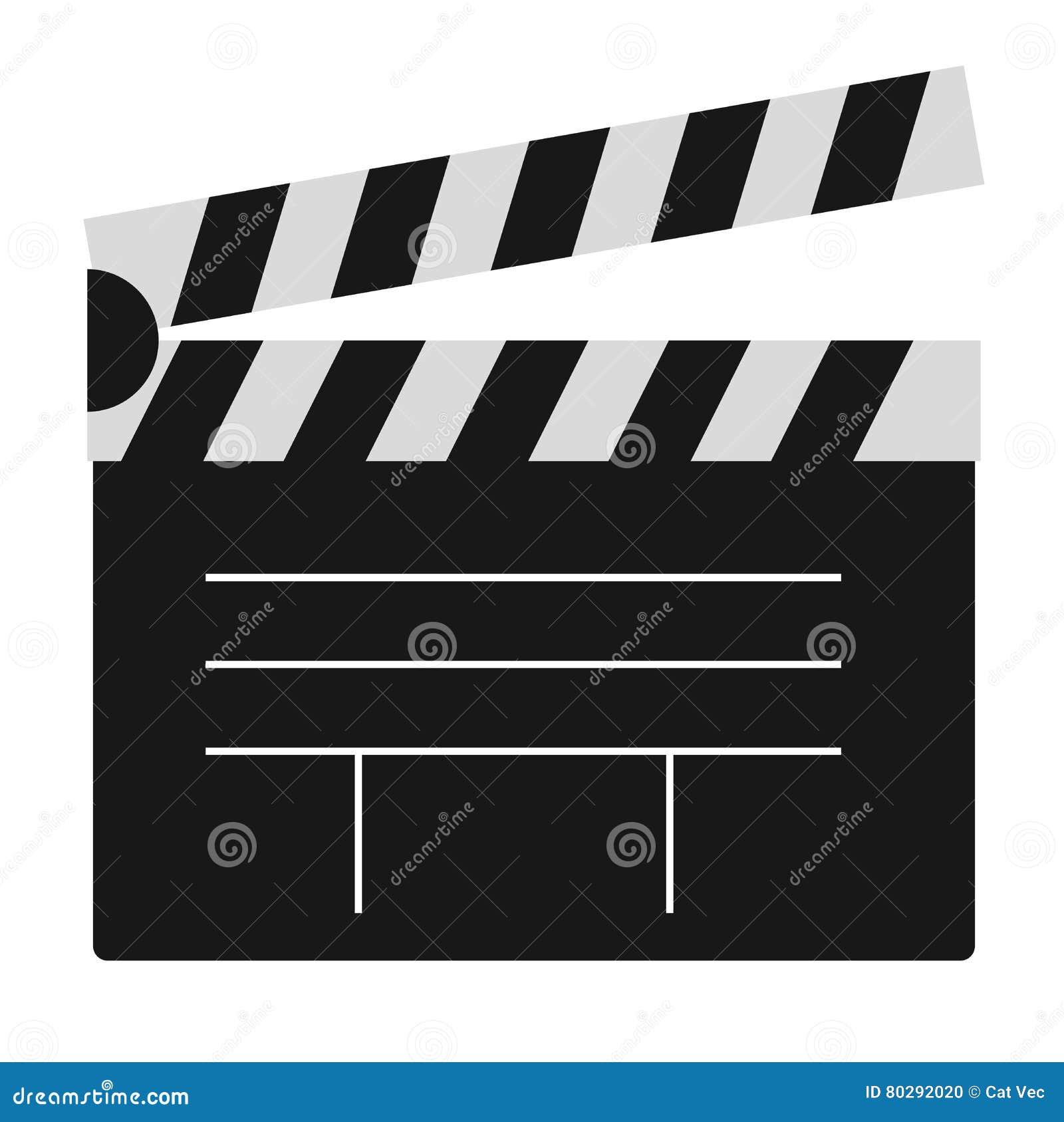 Cinema Film Clapper Board Vector Stock Vector - Illustration of action ...