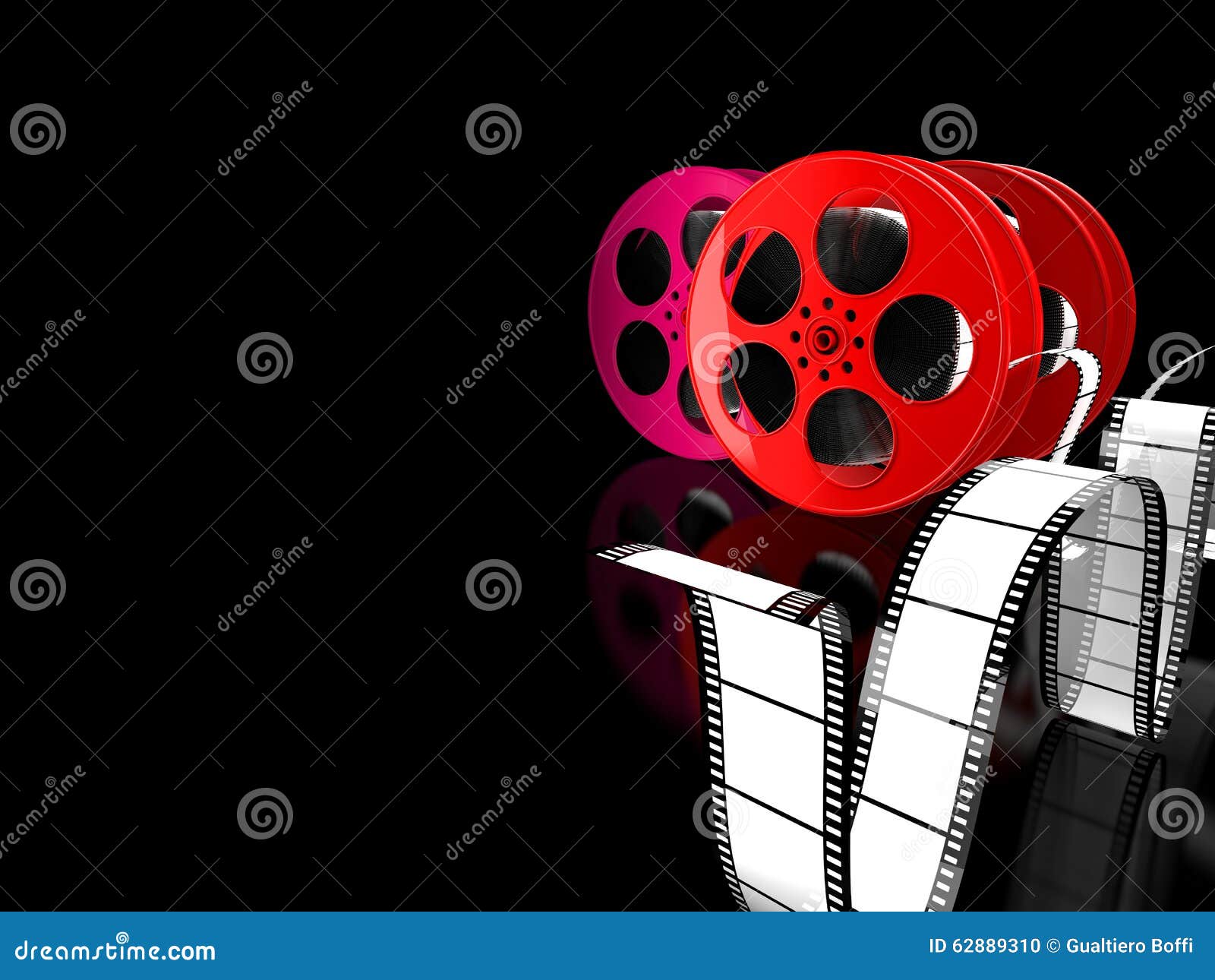 Cinema film roll stock illustration. Illustration of tape - 62889310