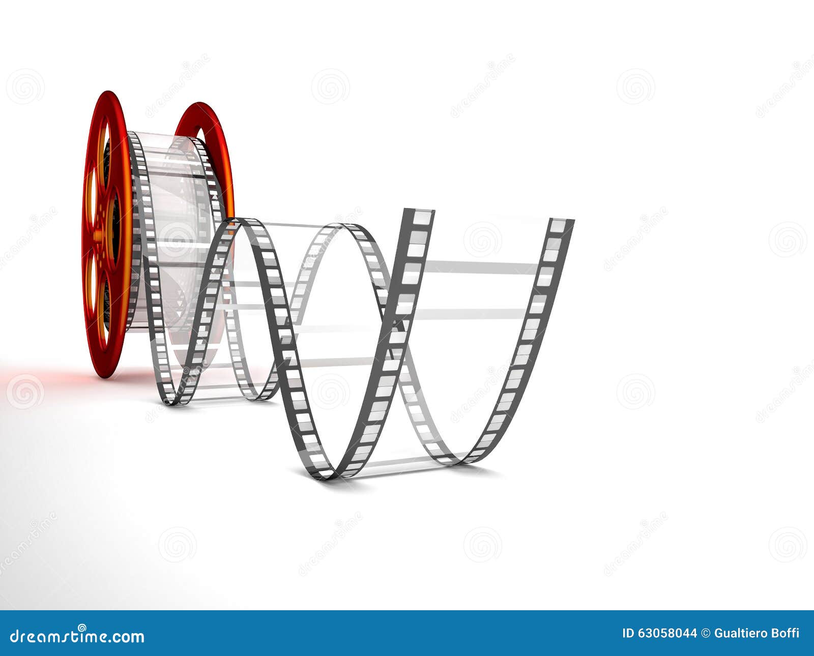 Cinema film roll stock illustration. Illustration of footage - 63058044