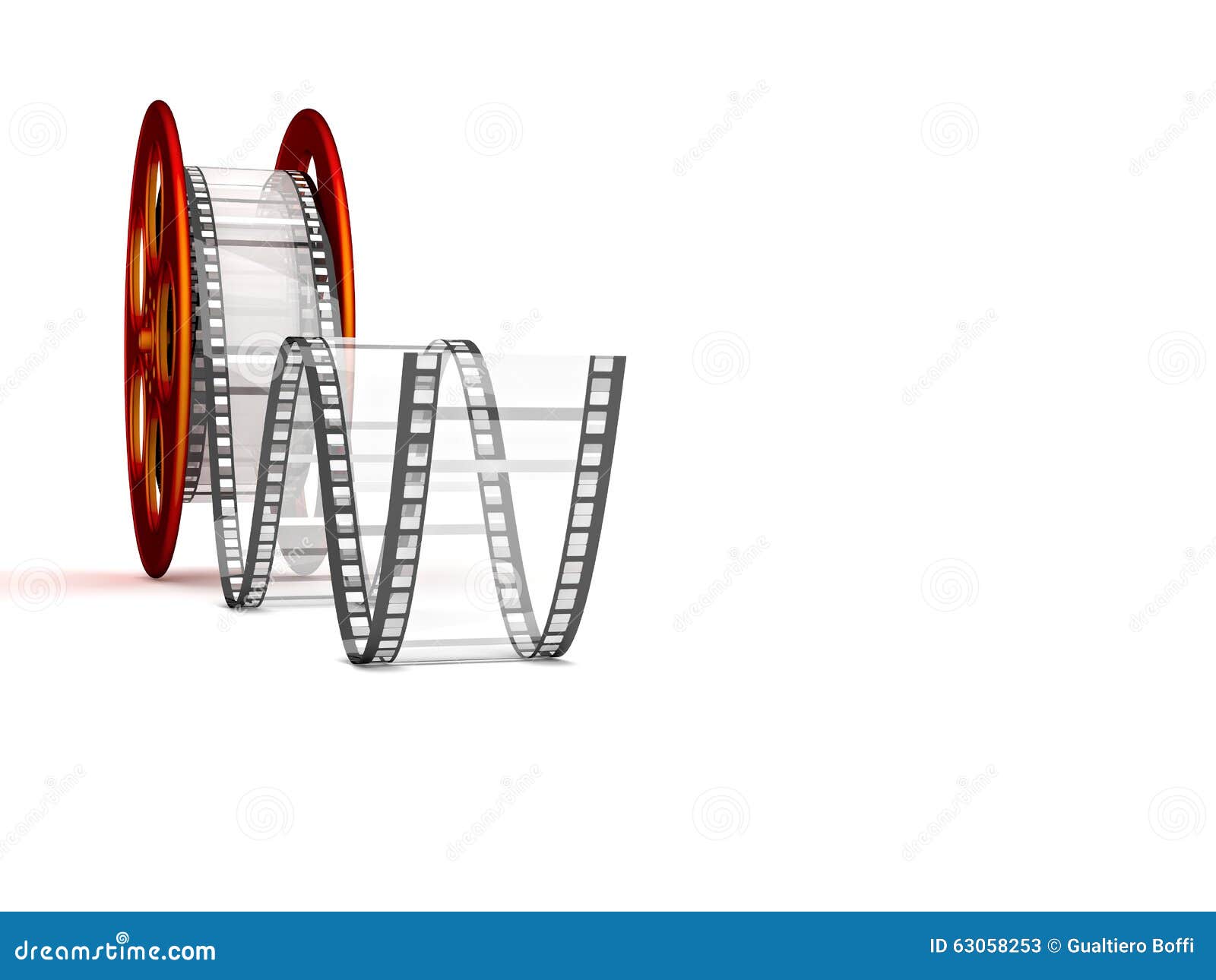 Cinema film roll stock illustration. Illustration of footage - 63058253