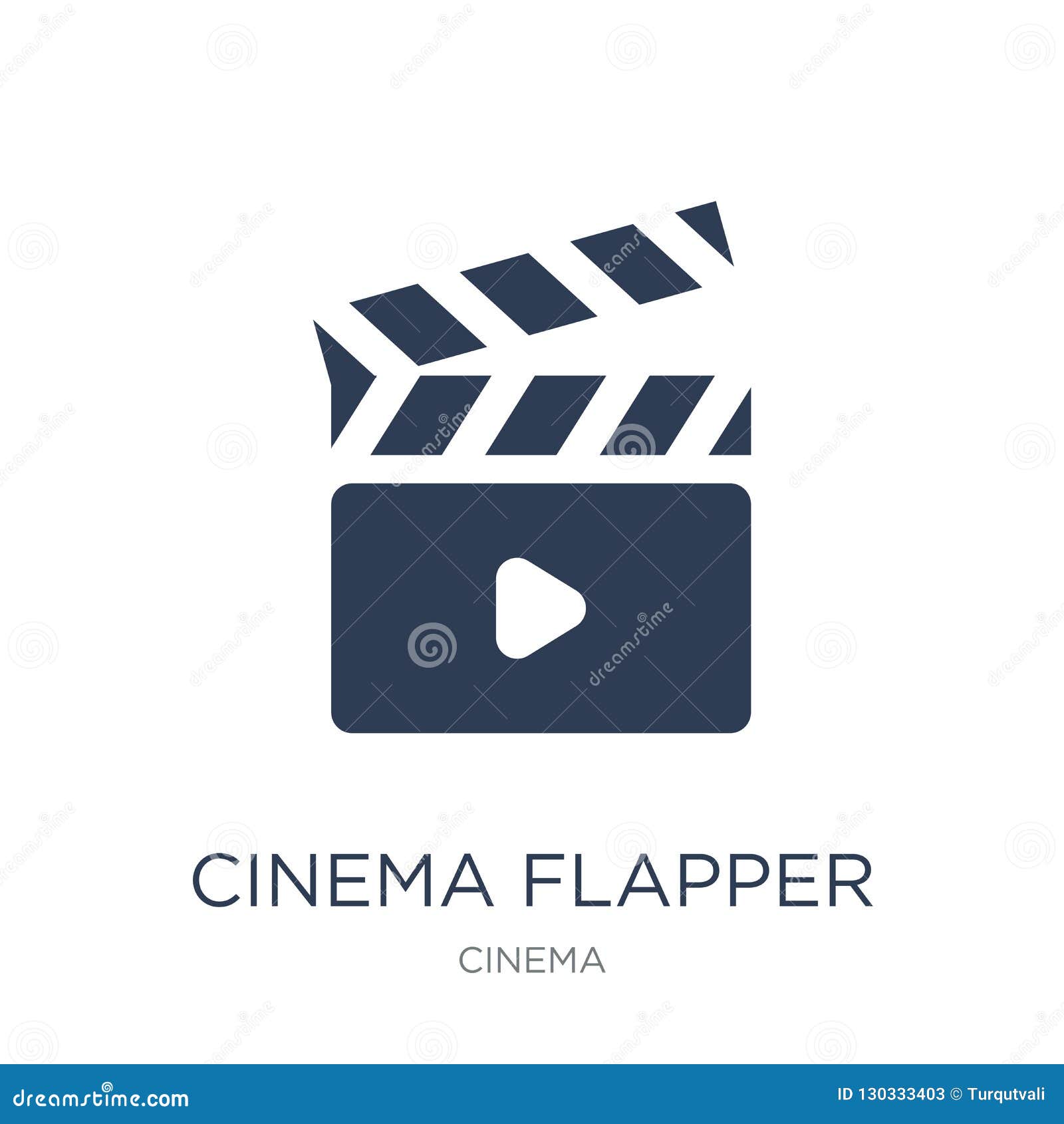 Cinema Flapper Icon. Trendy Flat Vector Cinema Flapper Icon on W Stock ...