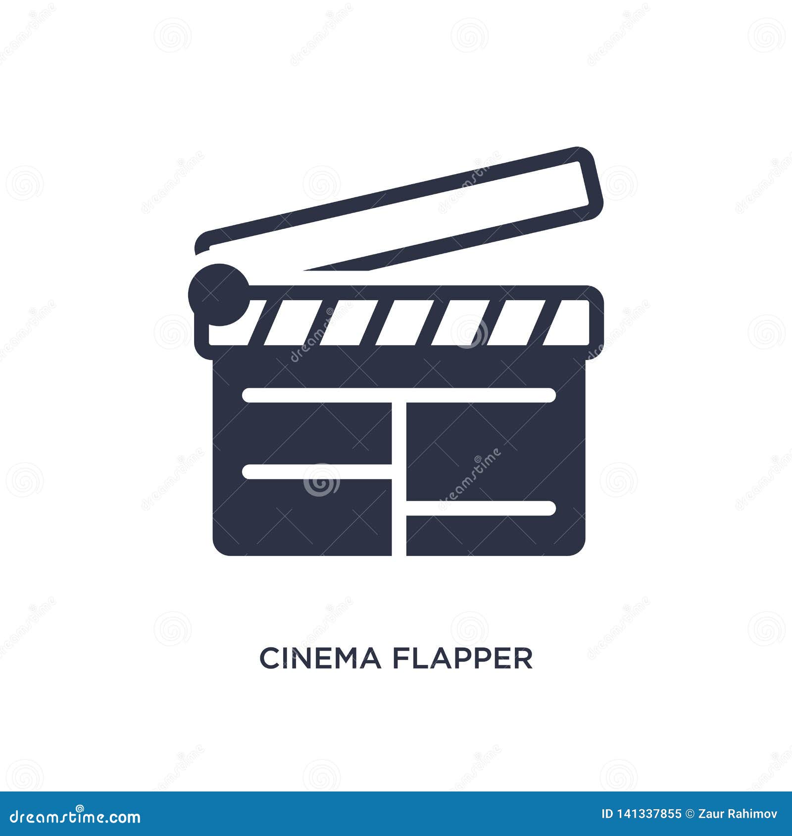 Cinema Flapper Icon on White Background. Simple Element Illustration ...
