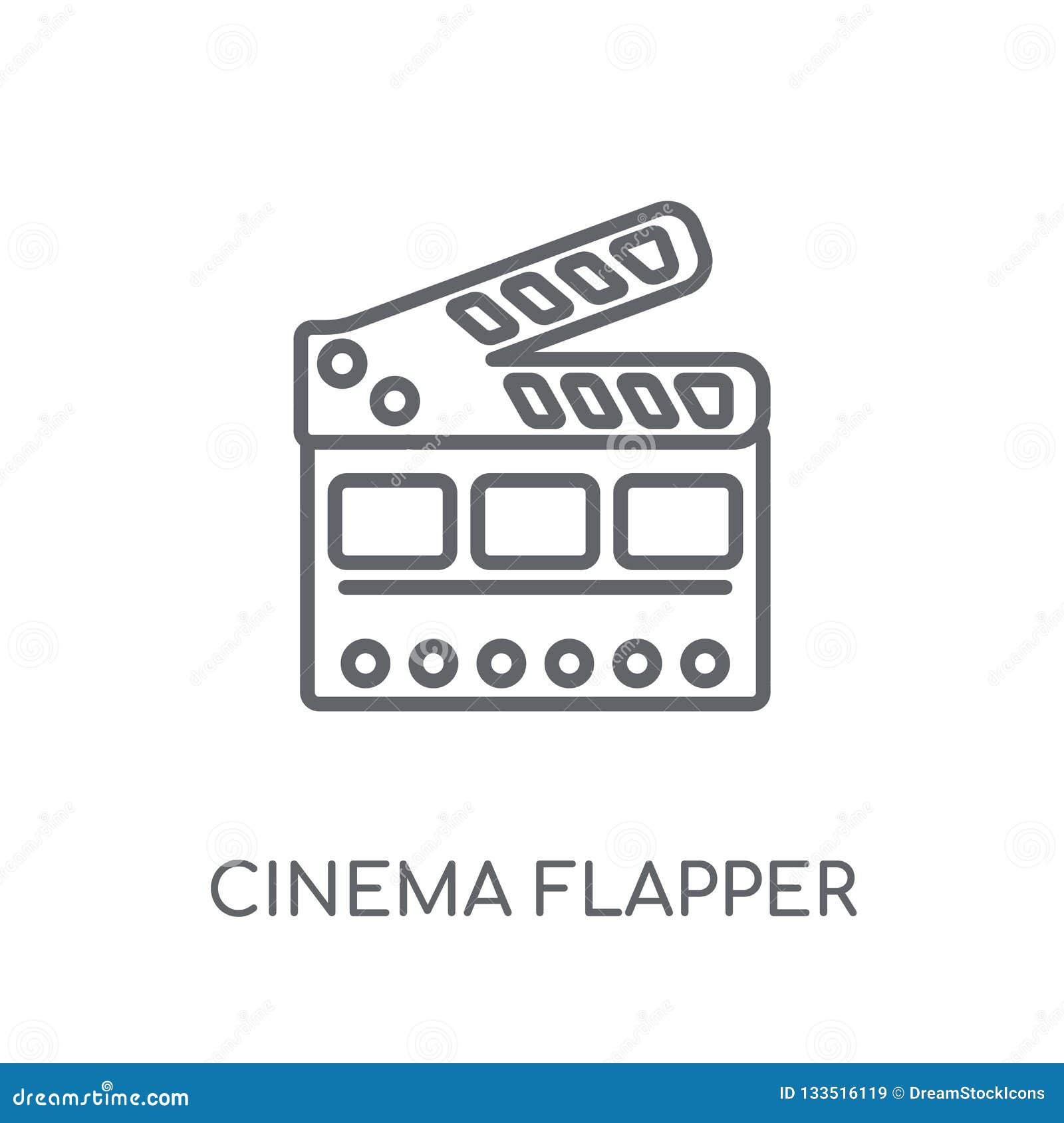 Cinema Flapper Linear Icon. Modern Outline Cinema Flapper Logo C Stock ...