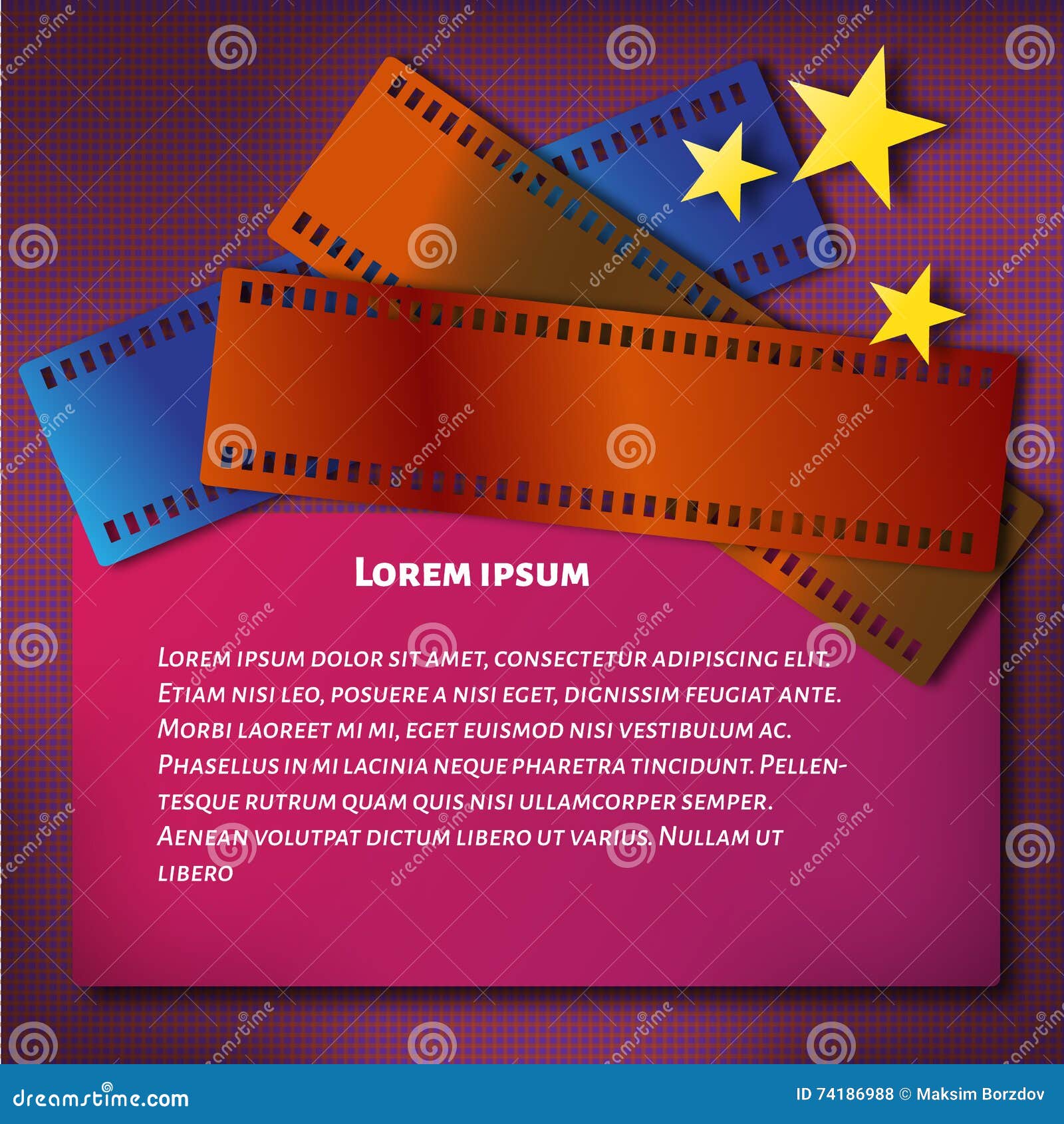 Cinema Flyer Vector Template Stock Vector - Illustration of eps10 ...