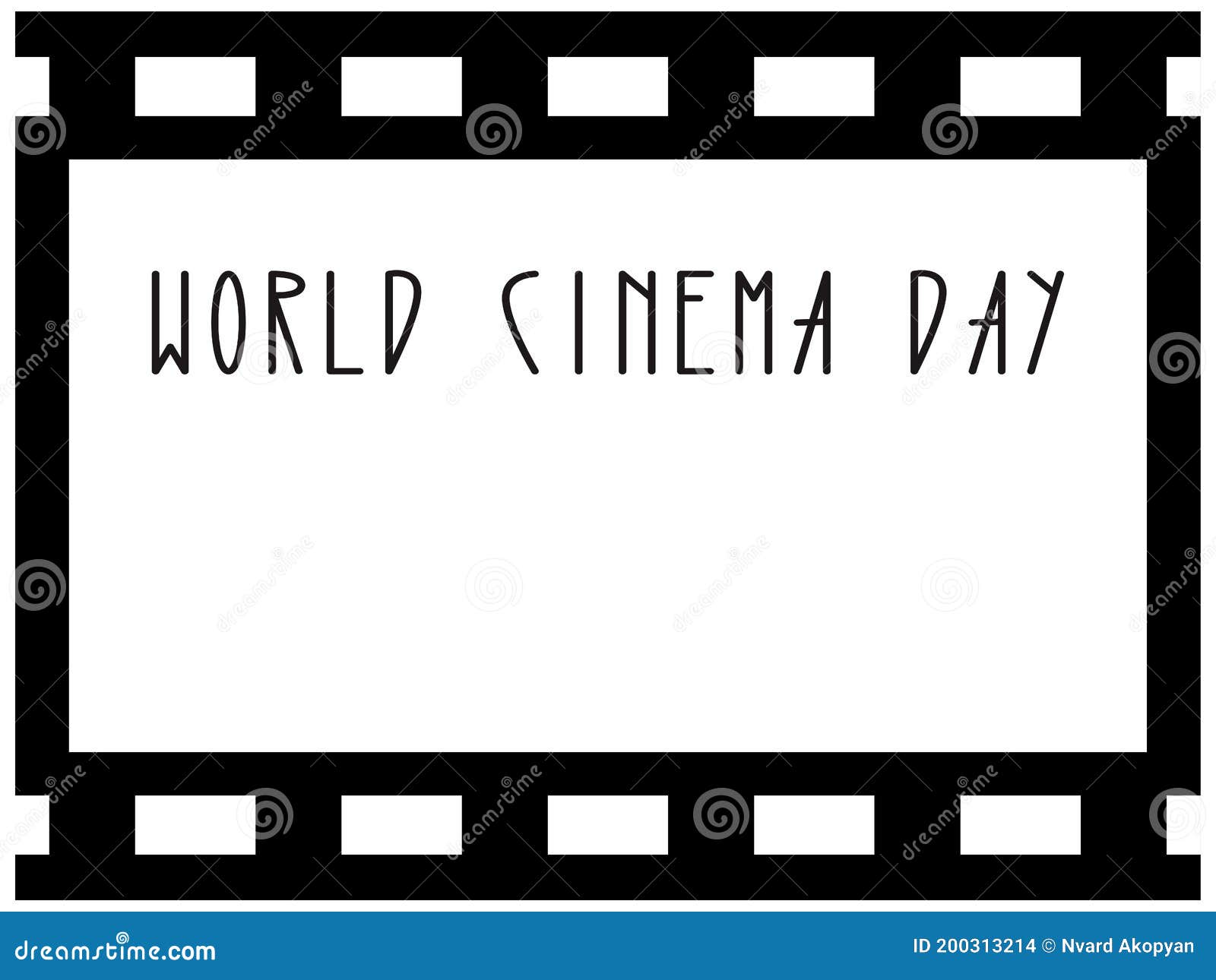 Cinema Frame. Reel and Text. Design Template Stock Vector ...