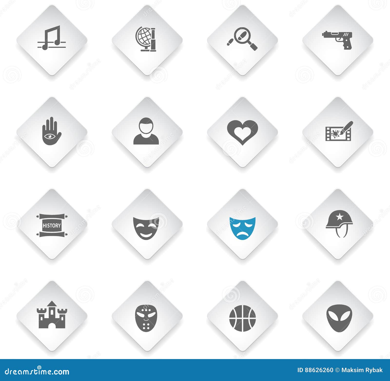 Cinema genre icon set stock illustration. Illustration of musical ...