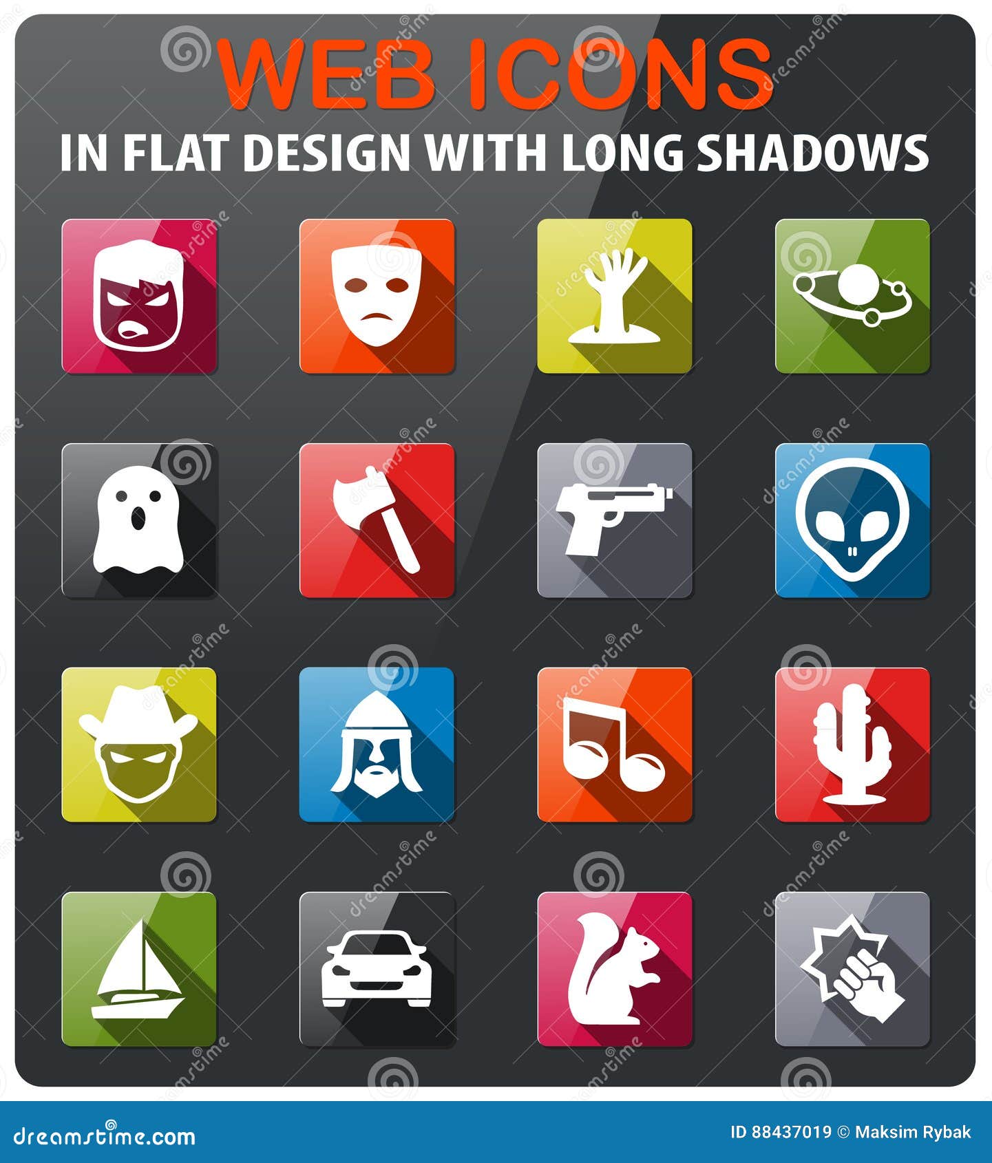 Cinema genres icon set stock illustration. Illustration of fighter ...