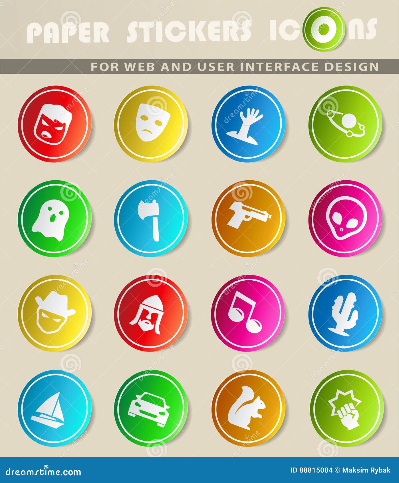 Cinema genres icon set stock illustration. Illustration of color - 88815004