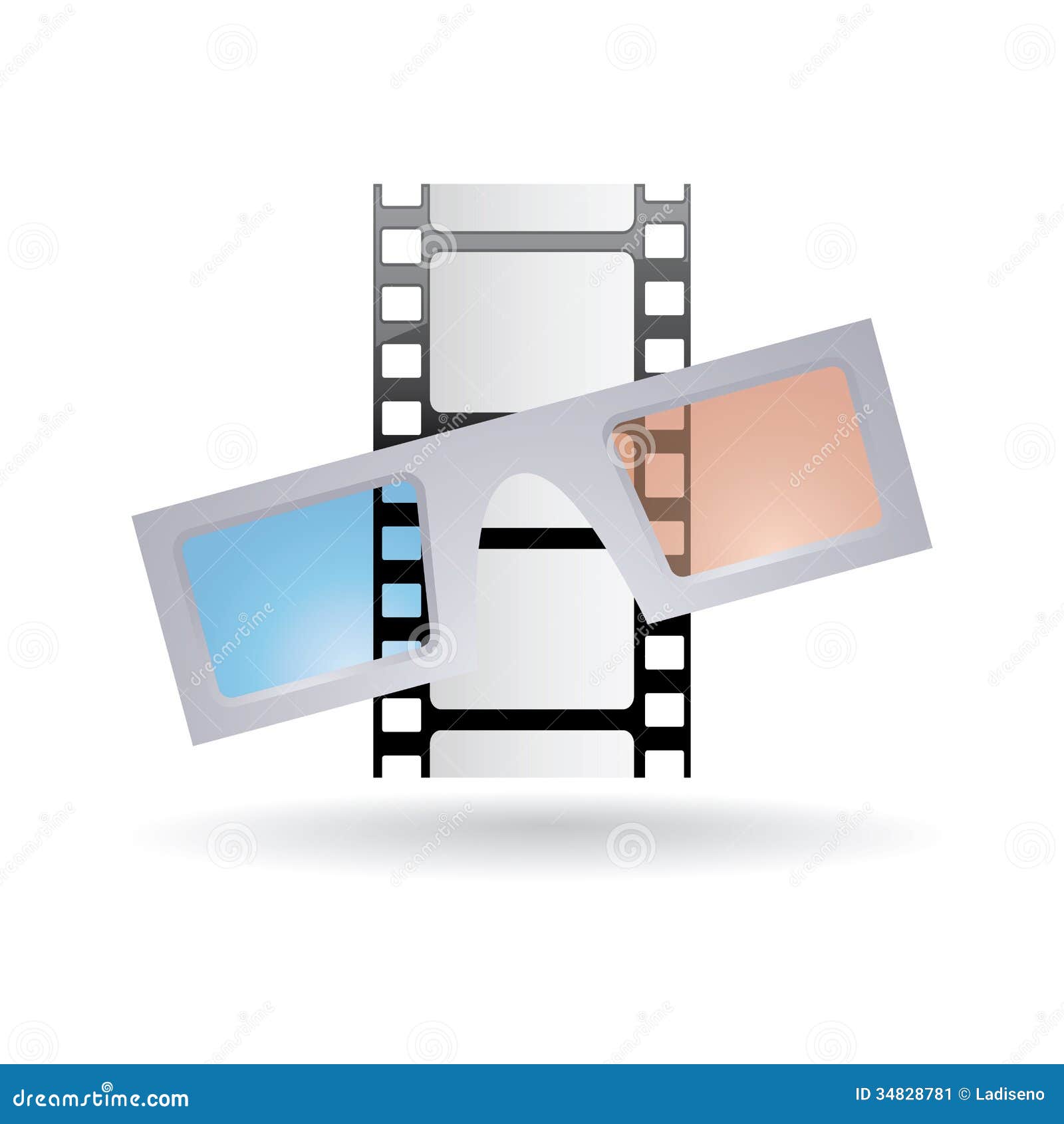 Cinema Glasses stock vector. Illustration of full, movie - 34828781