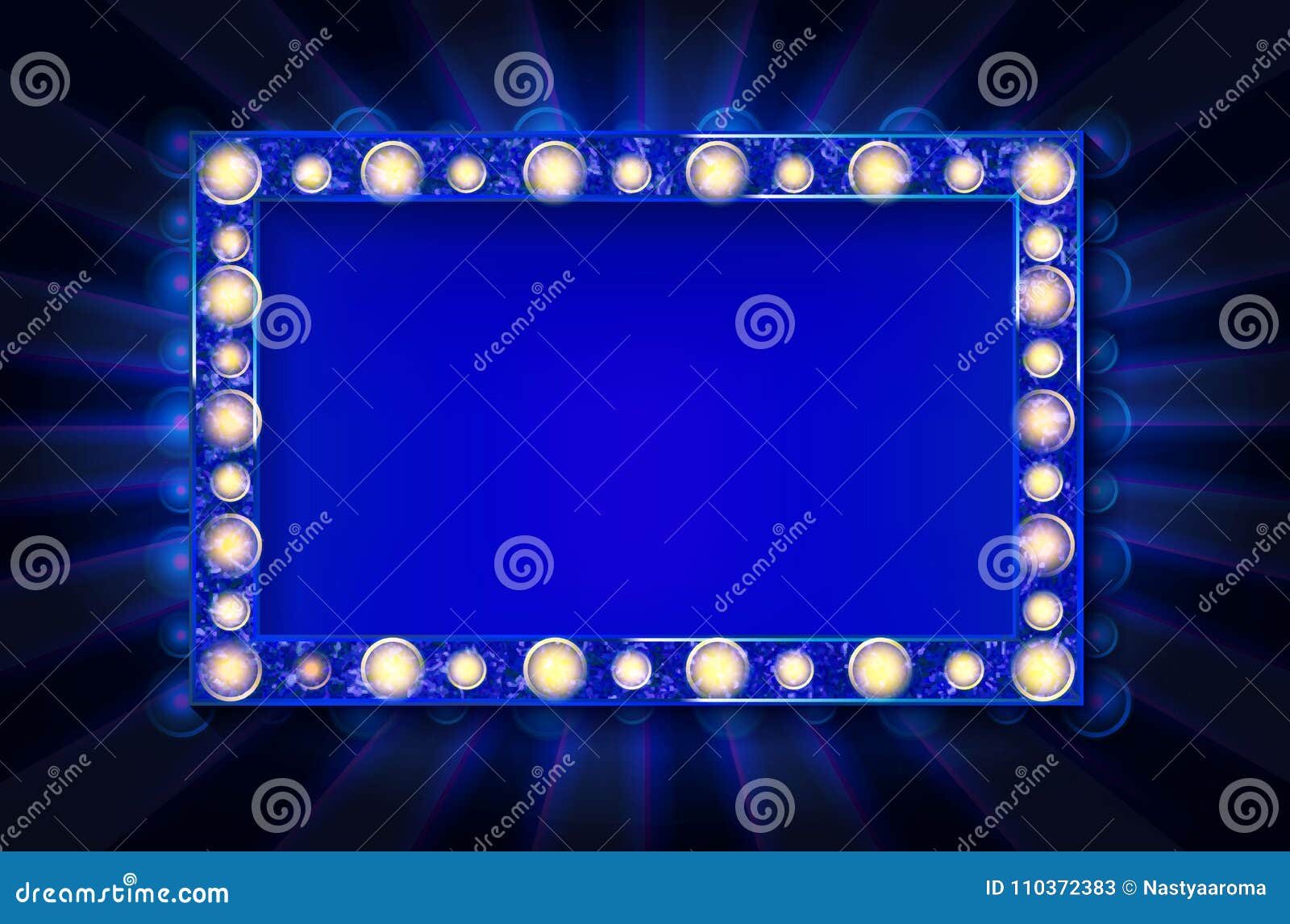 Cinema Golden Rectangular Frame Stock Illustration - Illustration of ...