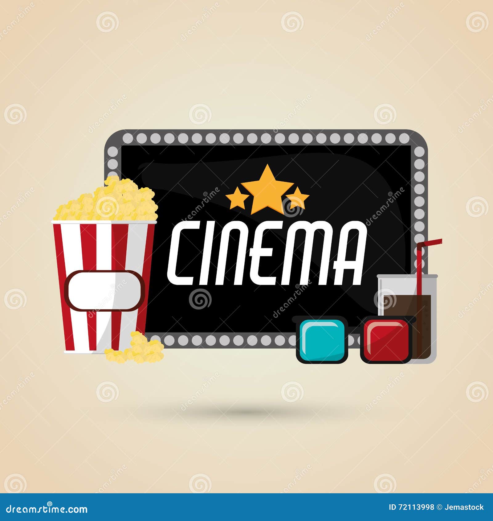 Cinema Graphic Design, Vector Illustration Stock Vector - Illustration ...