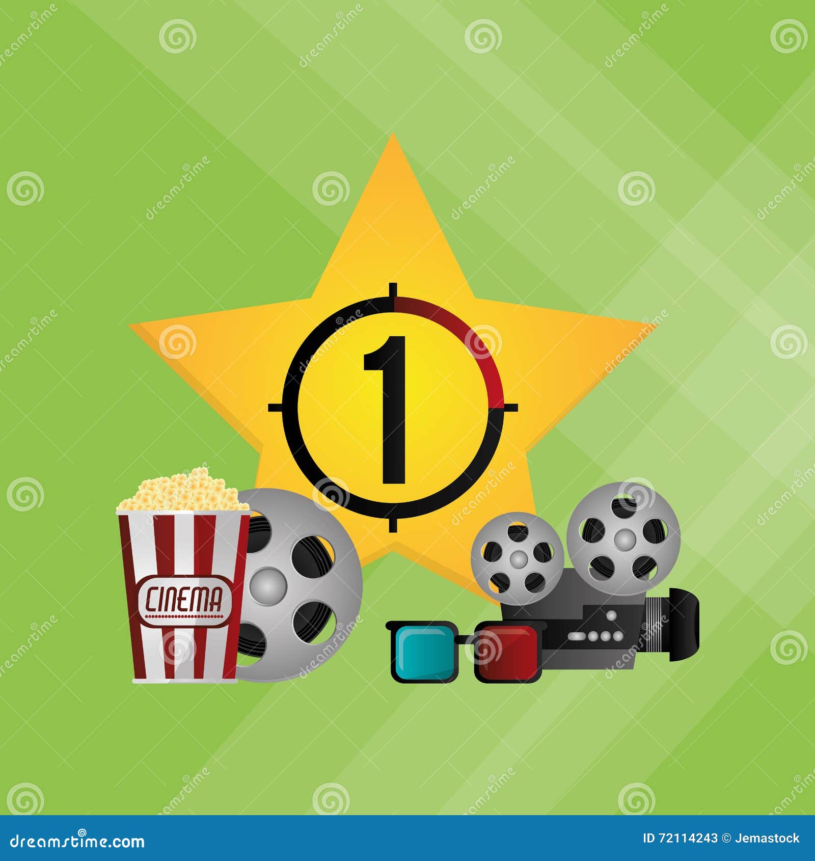Cinema Graphic Design, Vector Illustration Stock Vector - Illustration ...