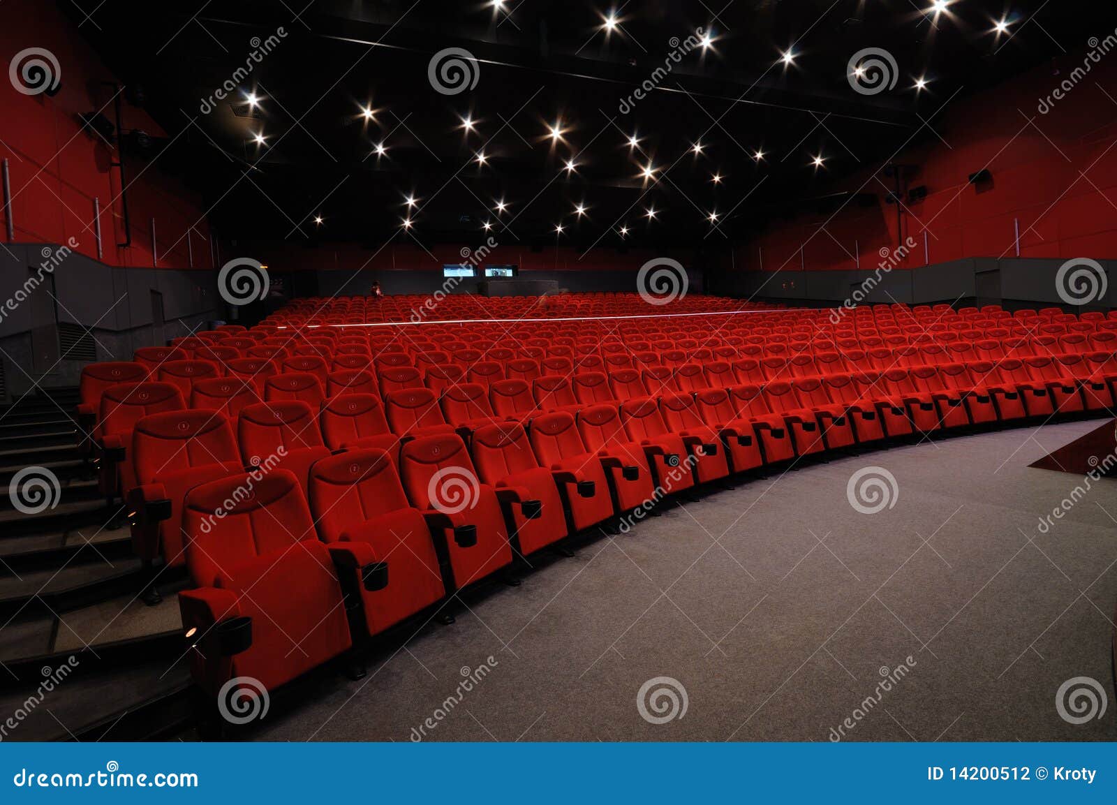Cinema hall stock photo. Image of staircase, theatre - 14200512