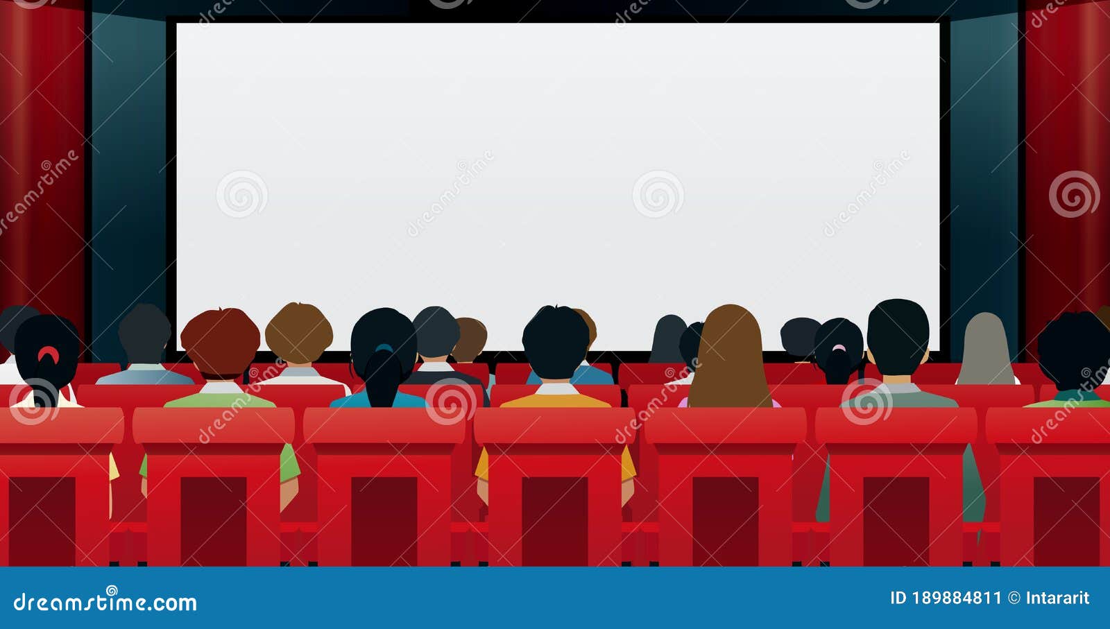 Movie theaters stock vector. Illustration of view, screen - 189884811