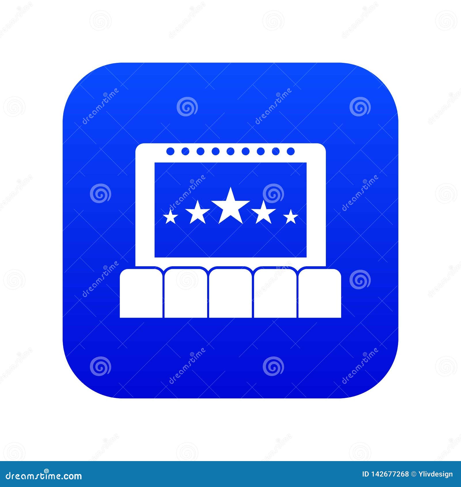 Cinema icon digital blue stock vector. Illustration of performance ...