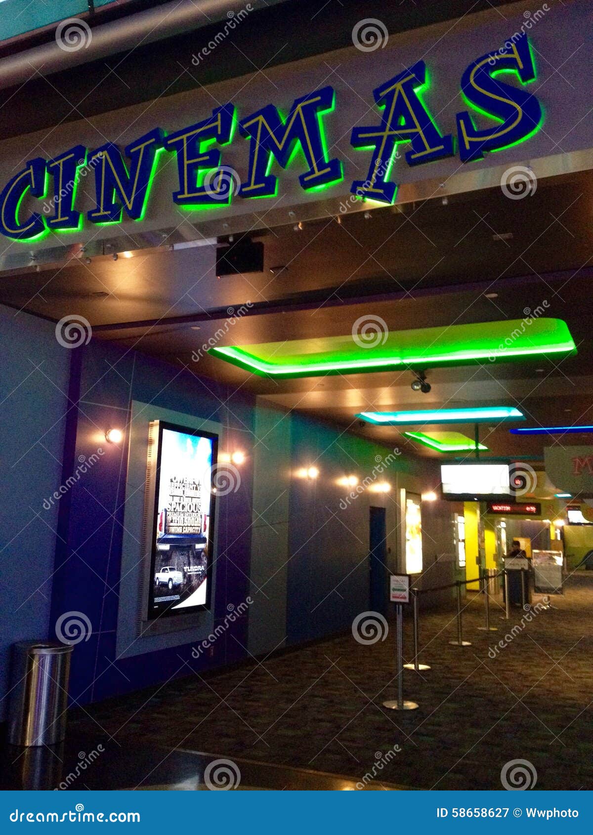 Cinema inside editorial photography. Image of built, inside - 58658627