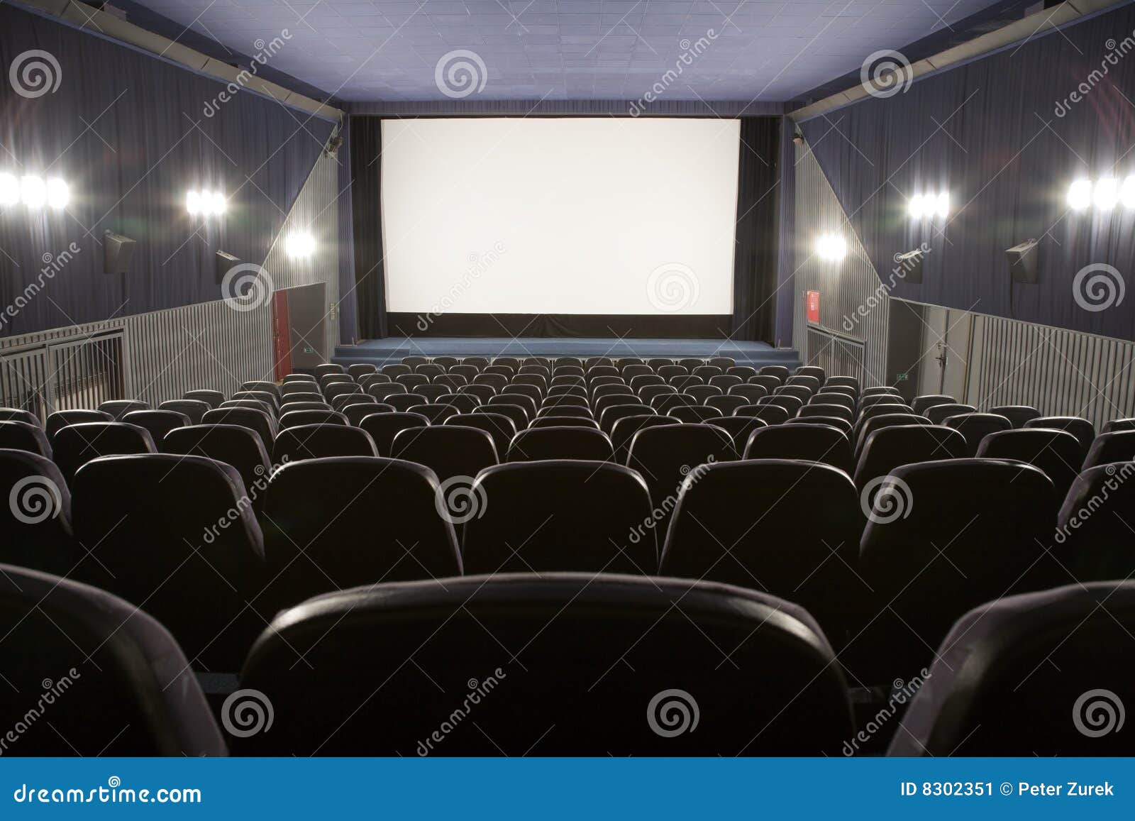 Cinema interior stock image. Image of setup, modern, design - 8302351