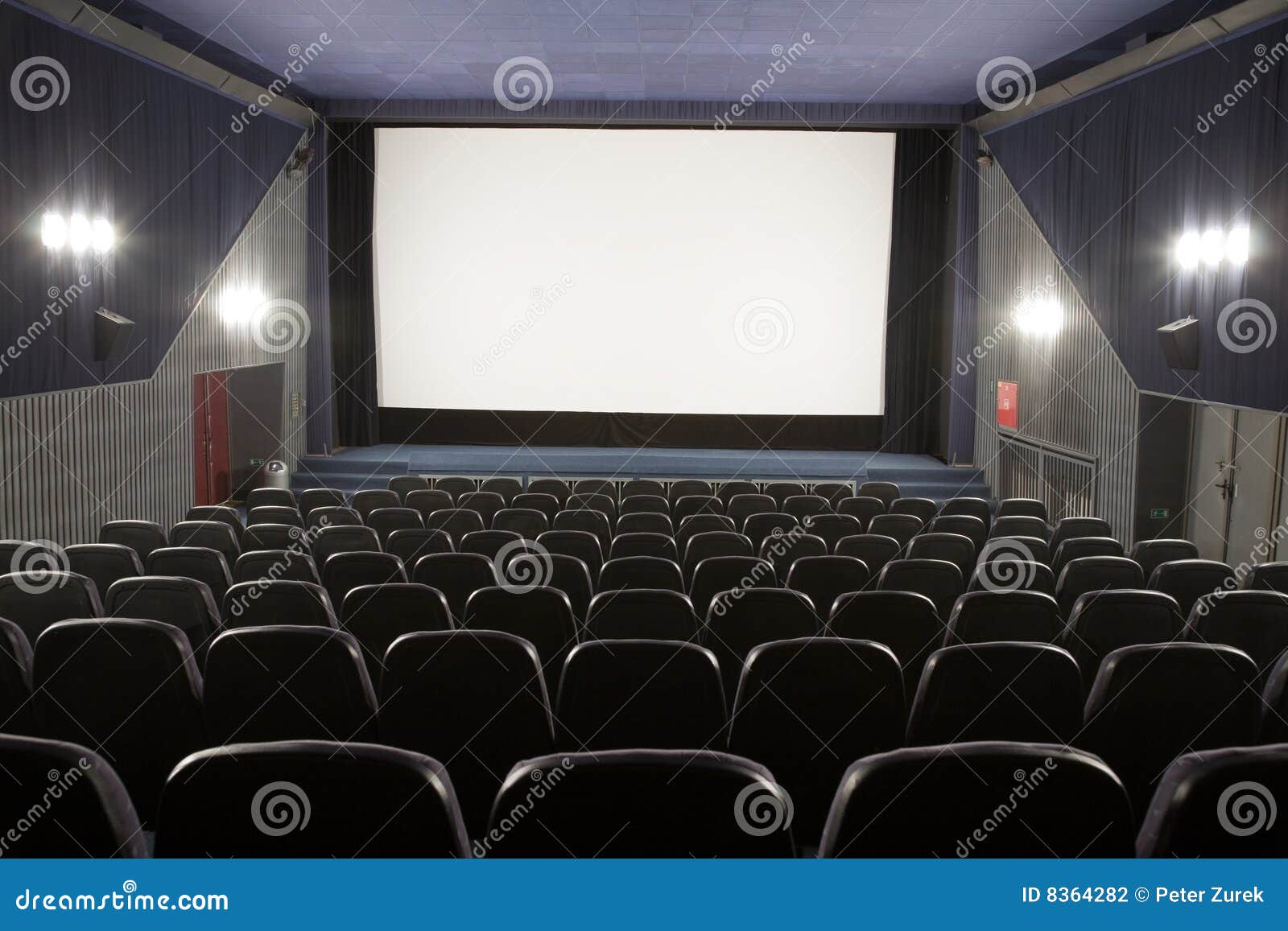 Cinema interior stock photo. Image of cinema, modern, decoration - 8364282