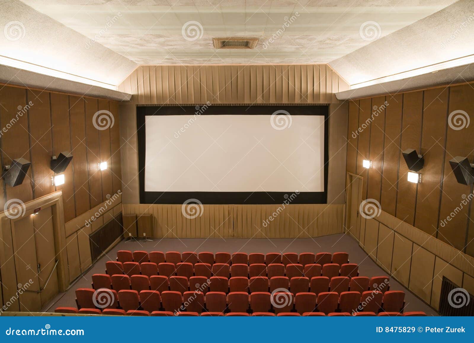Cinema interior stock image. Image of cinema, play, retro - 8475829