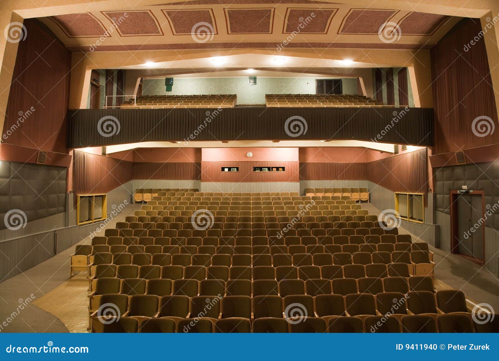 Cinema interior stock photo. Image of retro, chair, hall - 9411940