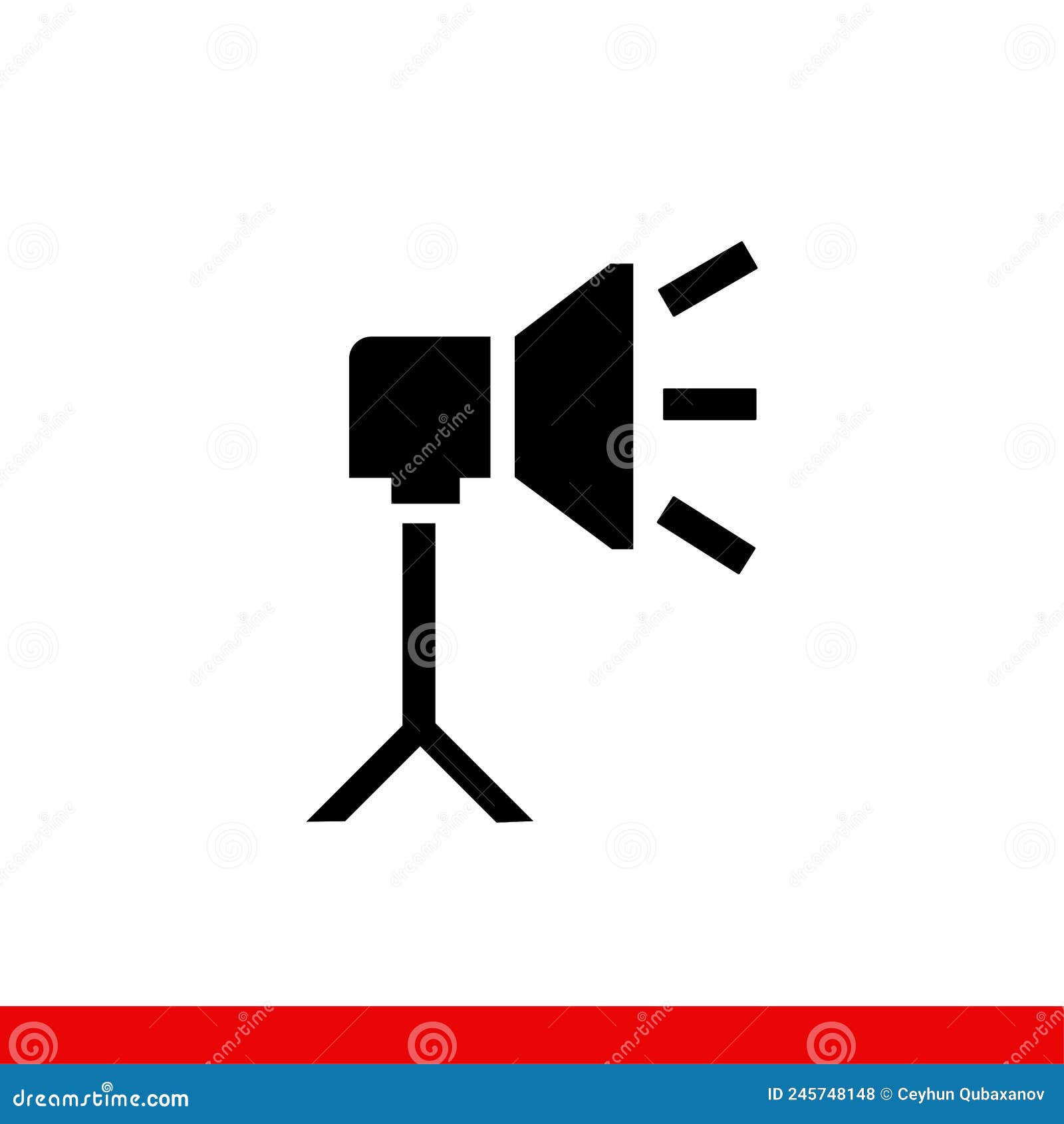 Cinema Light for Shooting, Light for Studio Vector Icon Stock Vector ...