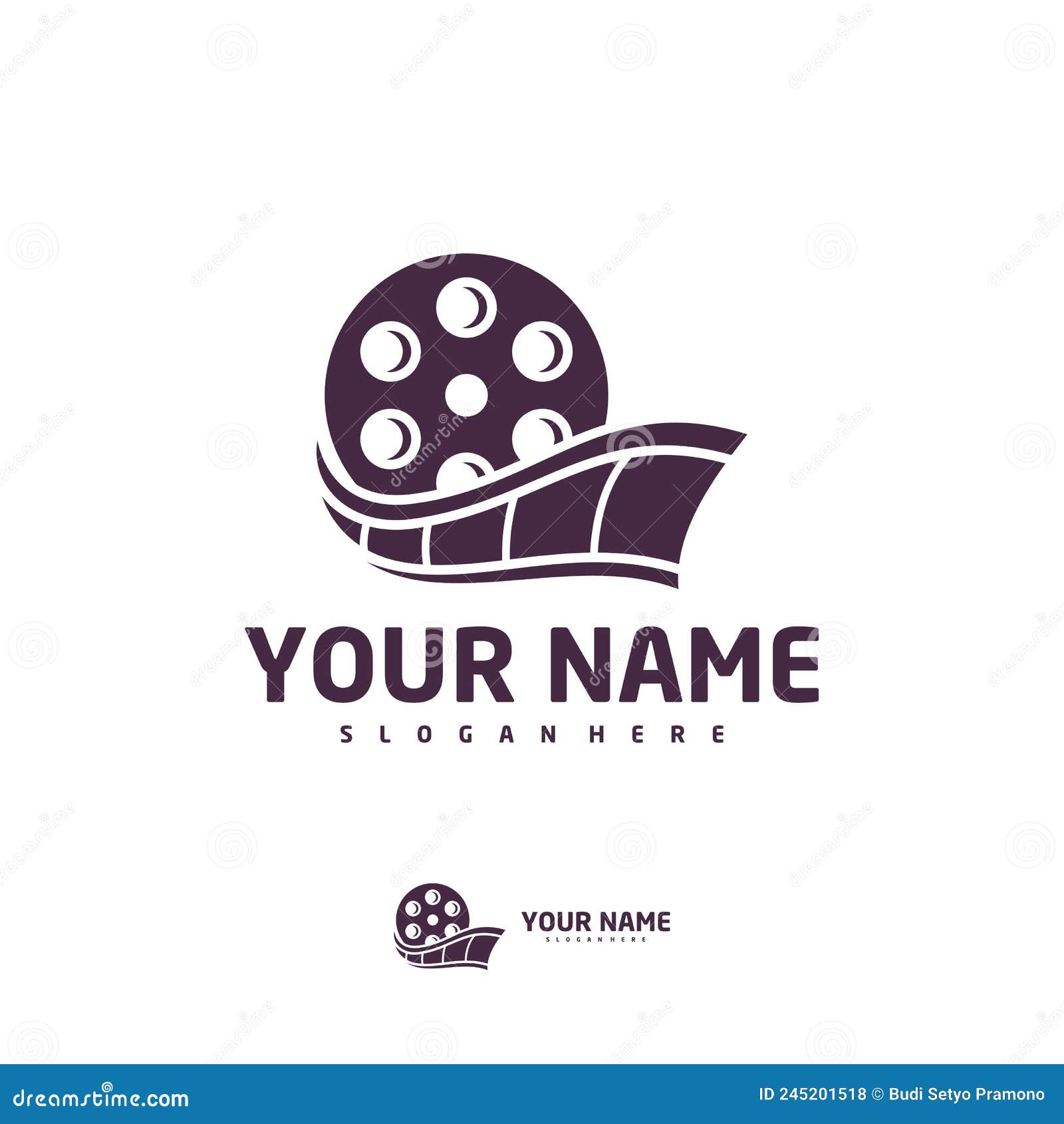 Cinema Logo Vector Template, Creative Film Strip Cinema Logo Design ...